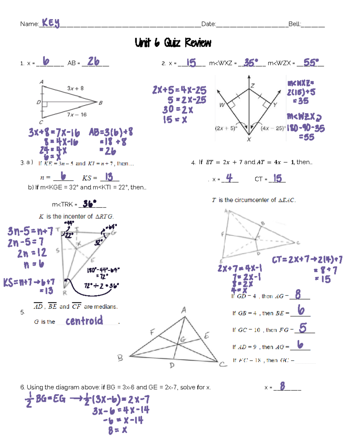 Unit 6 Quiz Review (2024) - - Studocu