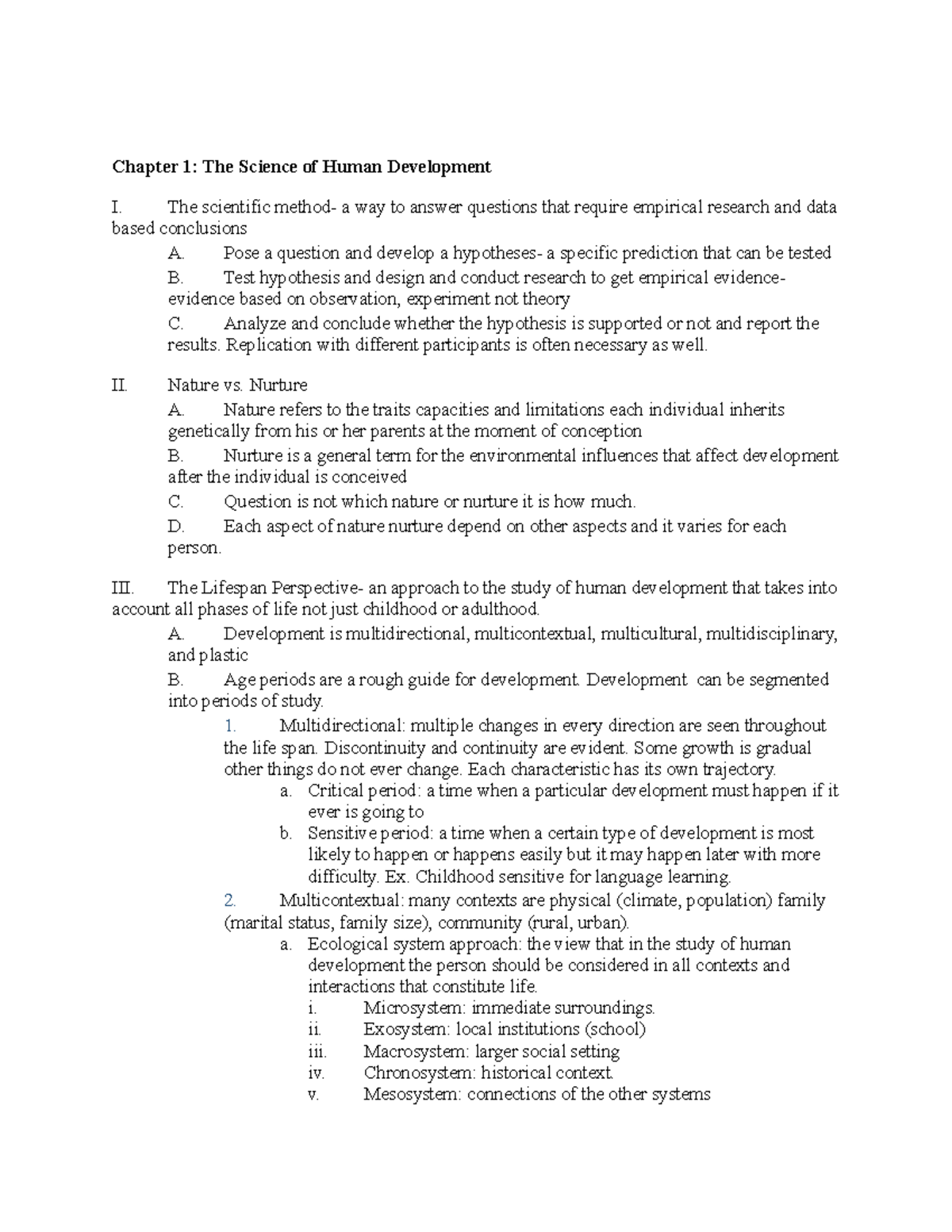 Chapter 1 - Developmental Psychology - Chapter 1: The Science of Human ...