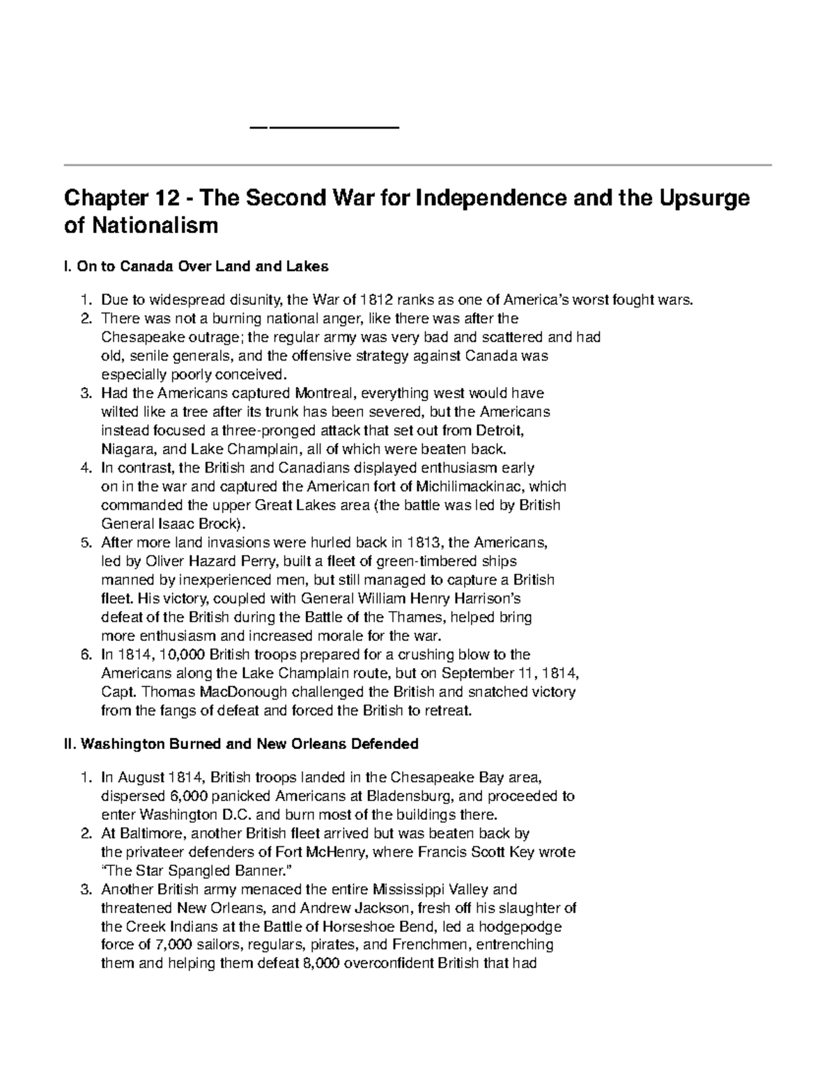 Chapter 12 - The Second War for Independence and the Upsurge of ...