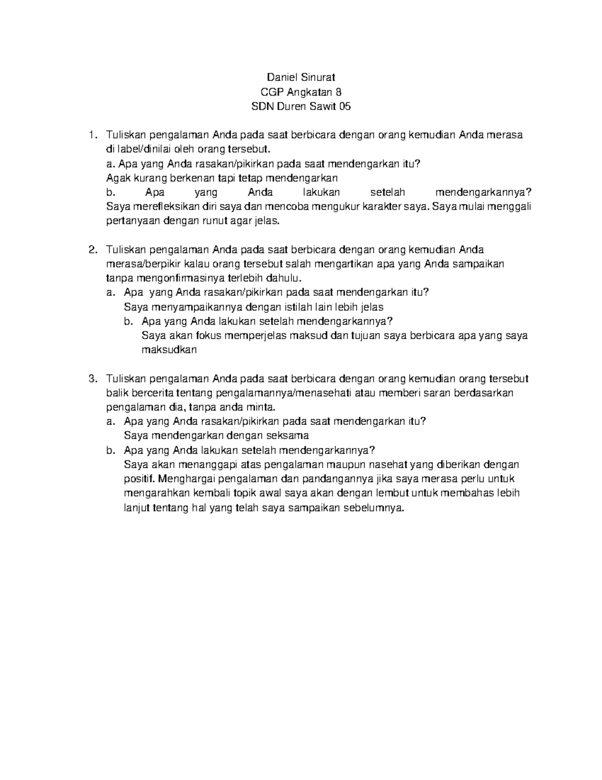 Mendengarkan Aktif - for educational purpose - Daniel Sinurat CGP ...