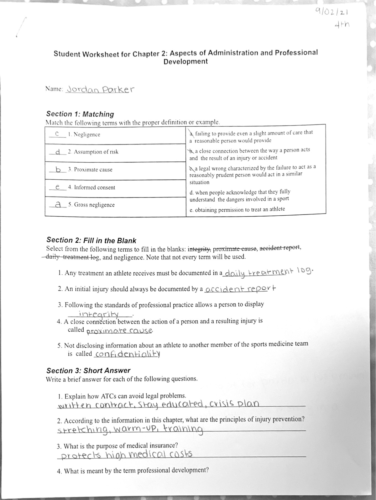 Ch.2- Administration And Professional Development - KIN 3303 - Studocu