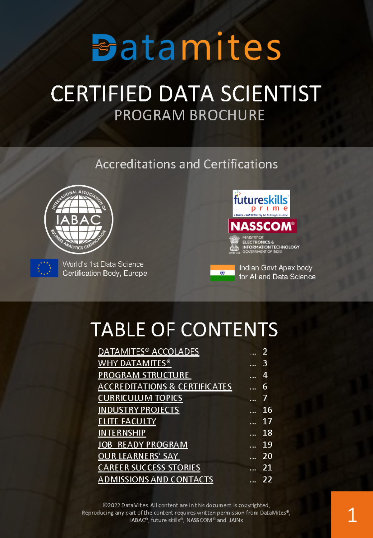 Datamites certified data scientist brochure - CERTIFIED DATA SCIENTIST ...