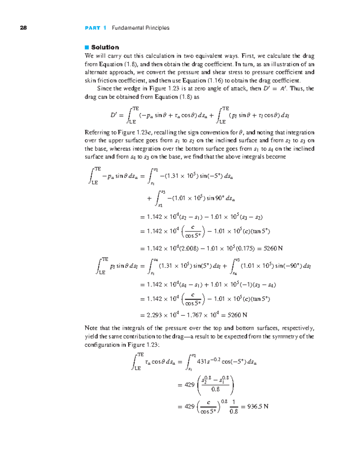 Aerodynamics Lecture 2 - 28 PA RT 1 Fundamental Principles Solution We ...