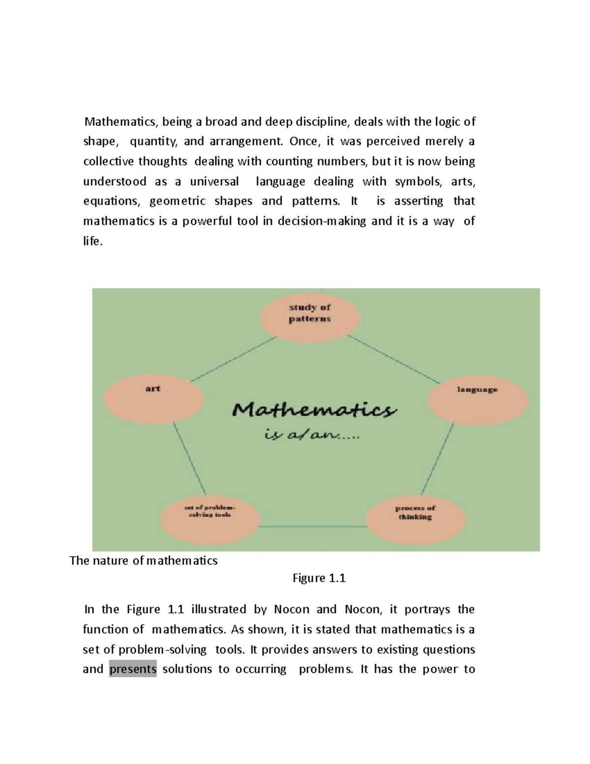 Mathematics - Once, it was perceived merely a collective thoughts ...