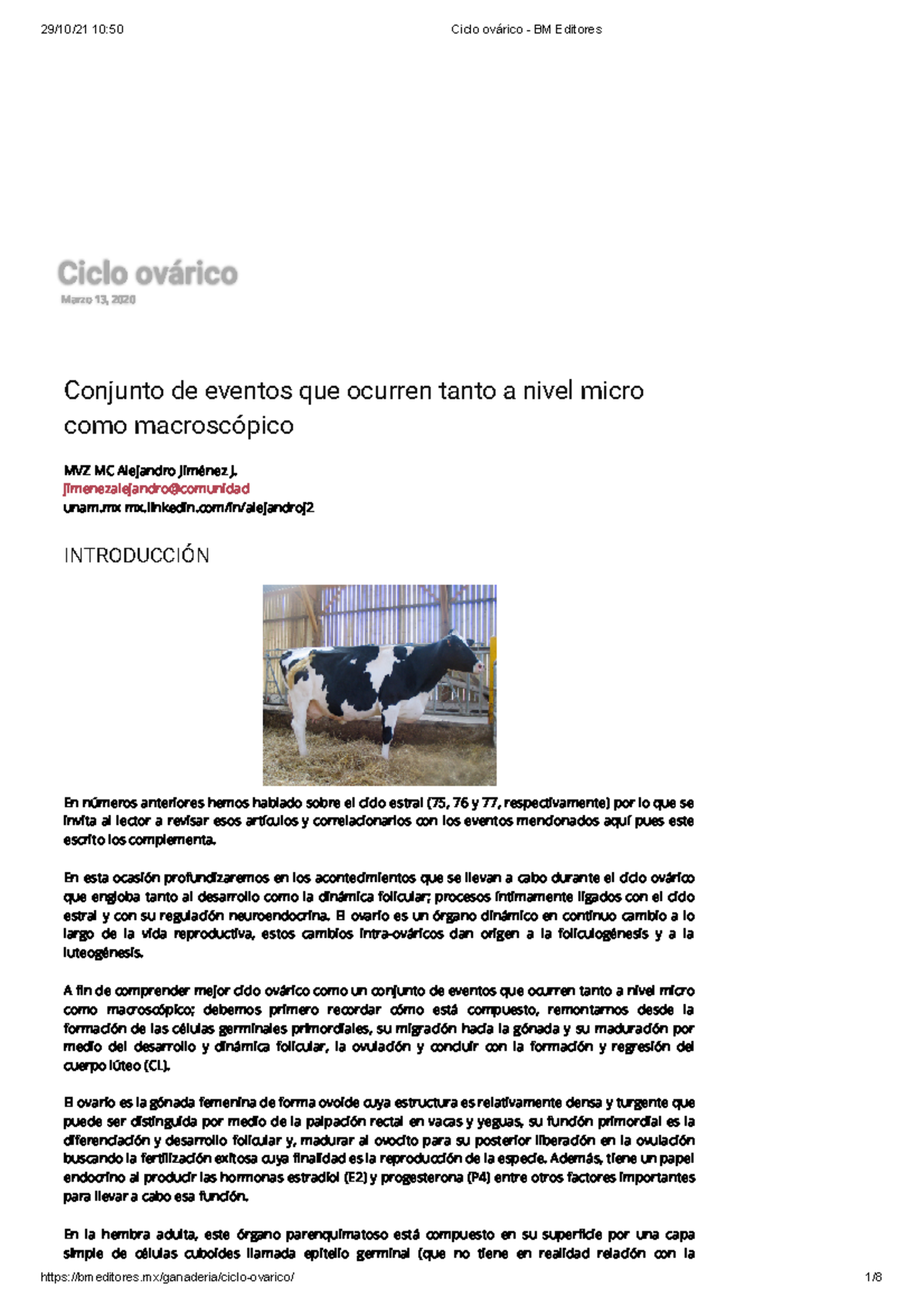 Ciclo ovárico - BM Editores - Histologia I - URV - Studocu