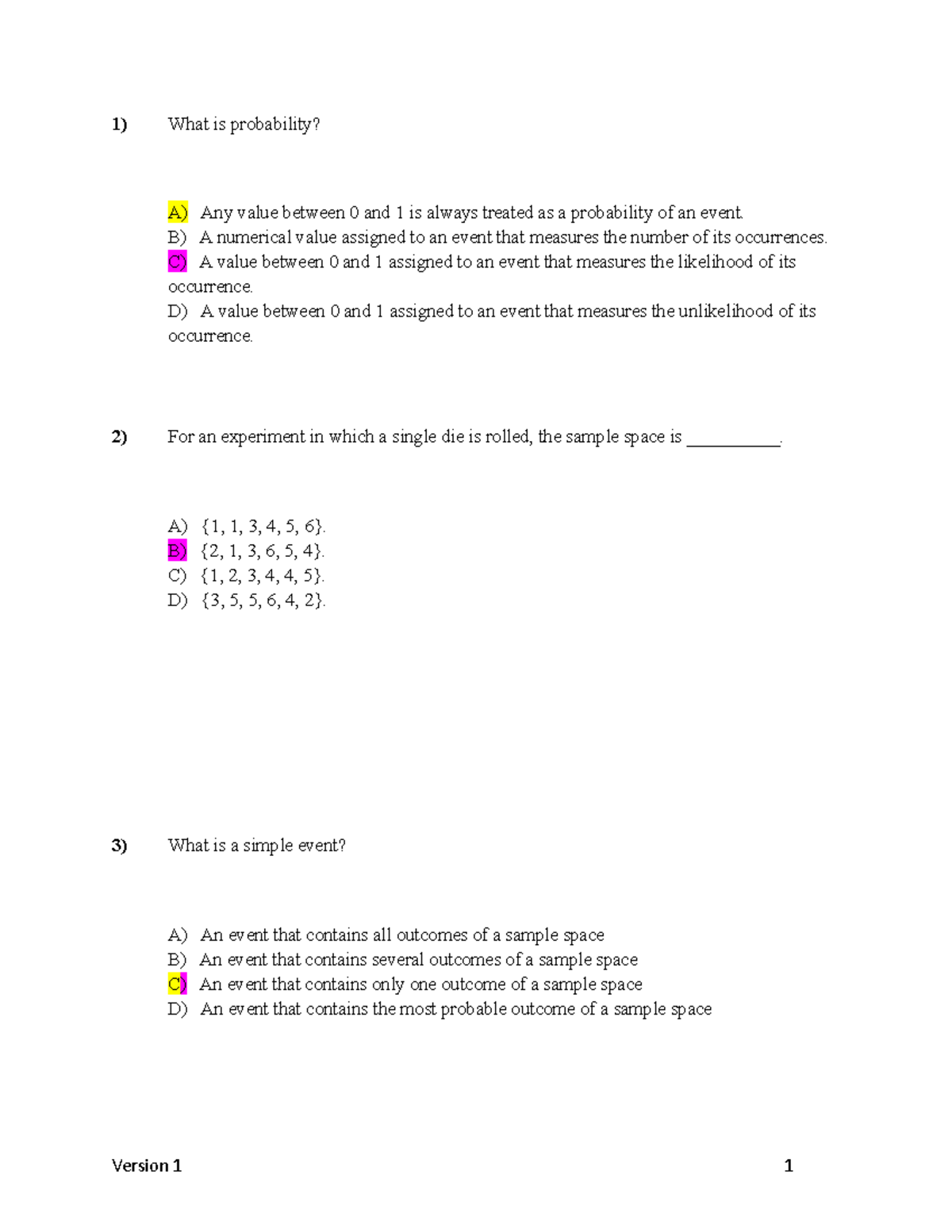 Review Chapters 1 4 What Is Probability A Any Value Between 0 And 1