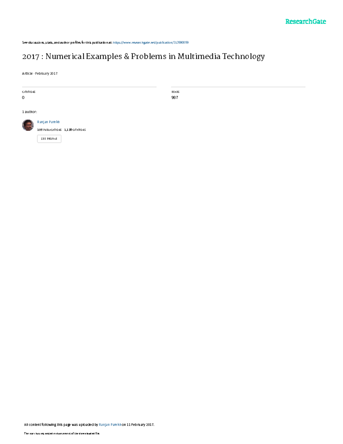 Multimedia numericals - See discussions, stats, and author profiles for ...