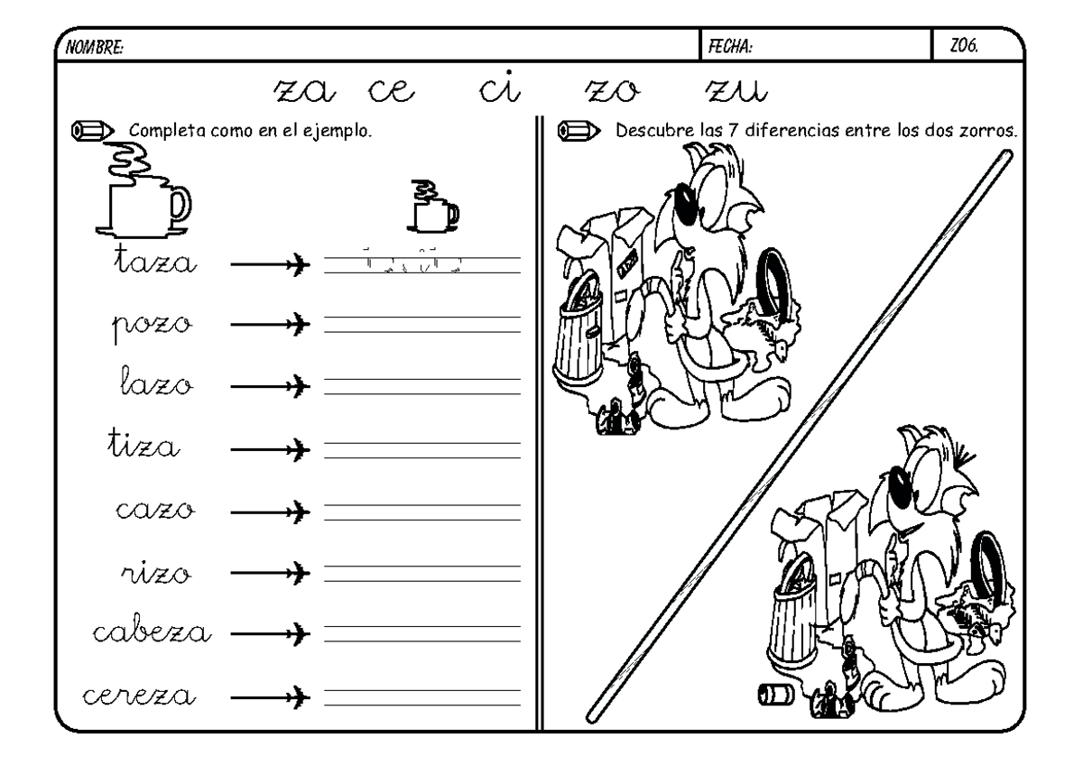 08. Za Ce Ci Zo Zu autor Orientación Andújar - Completa como en el ...