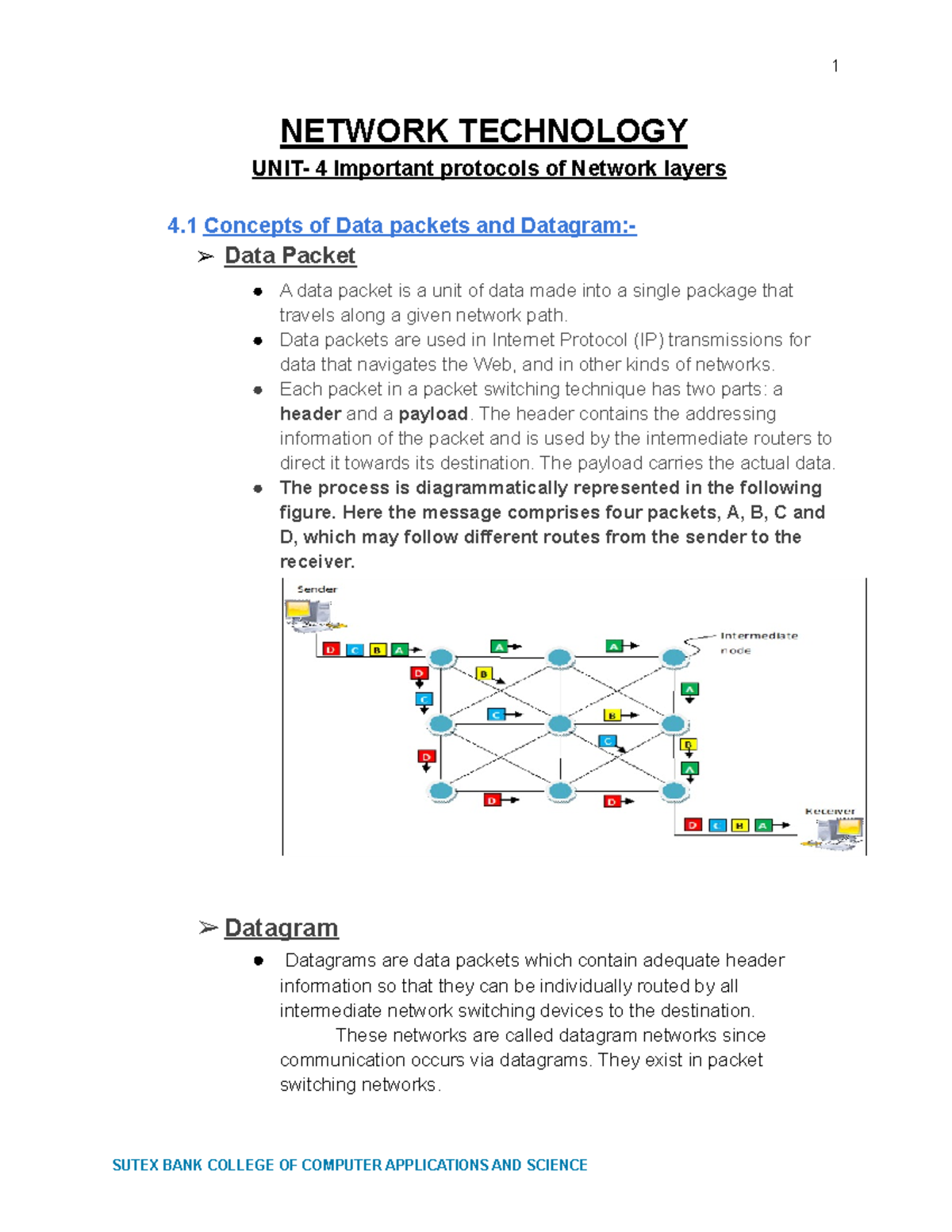 4 Important Protocol OF Network Layer - NETWORK TECHNOLOGY UNIT- 4 ...