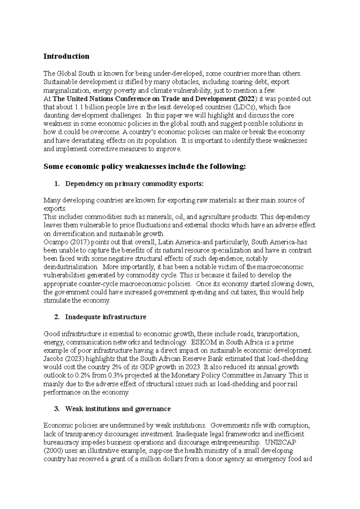 GGH3702 Assignment 1 Student number 58131671 - Introduction The Global ...