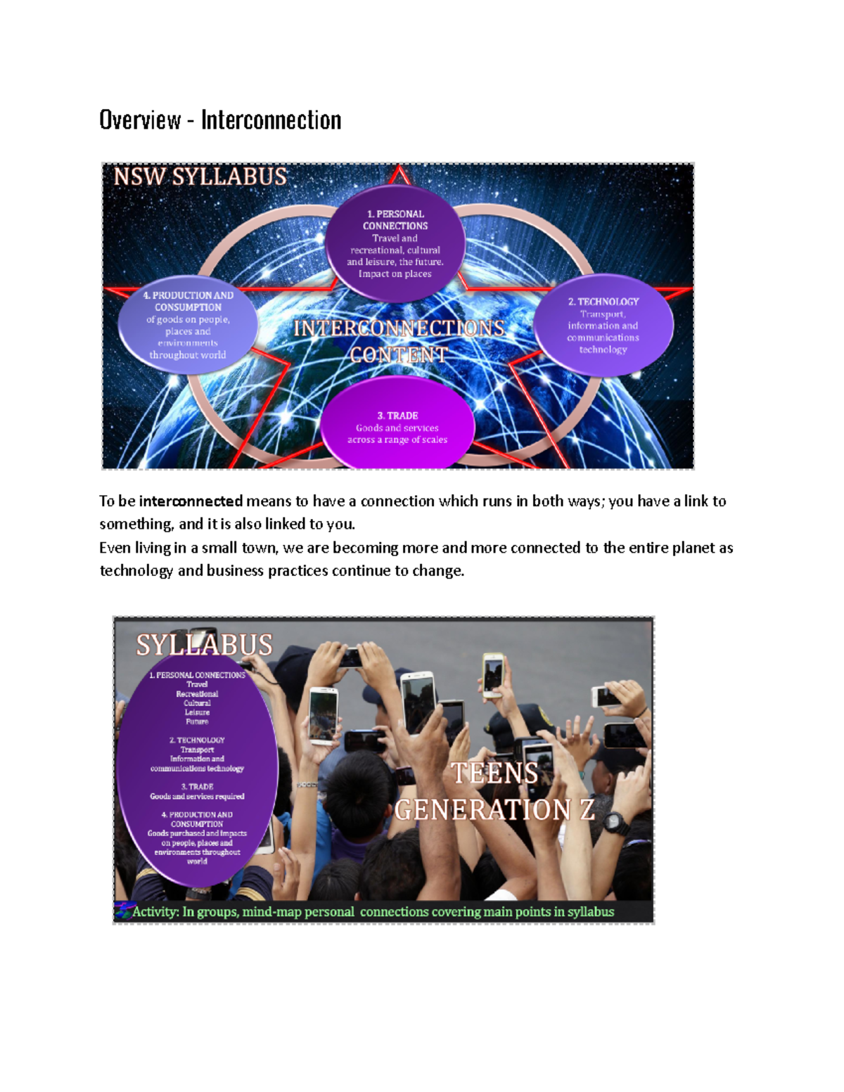 Geo exam notes - Interconnections (year 9 australian cirriculum ...