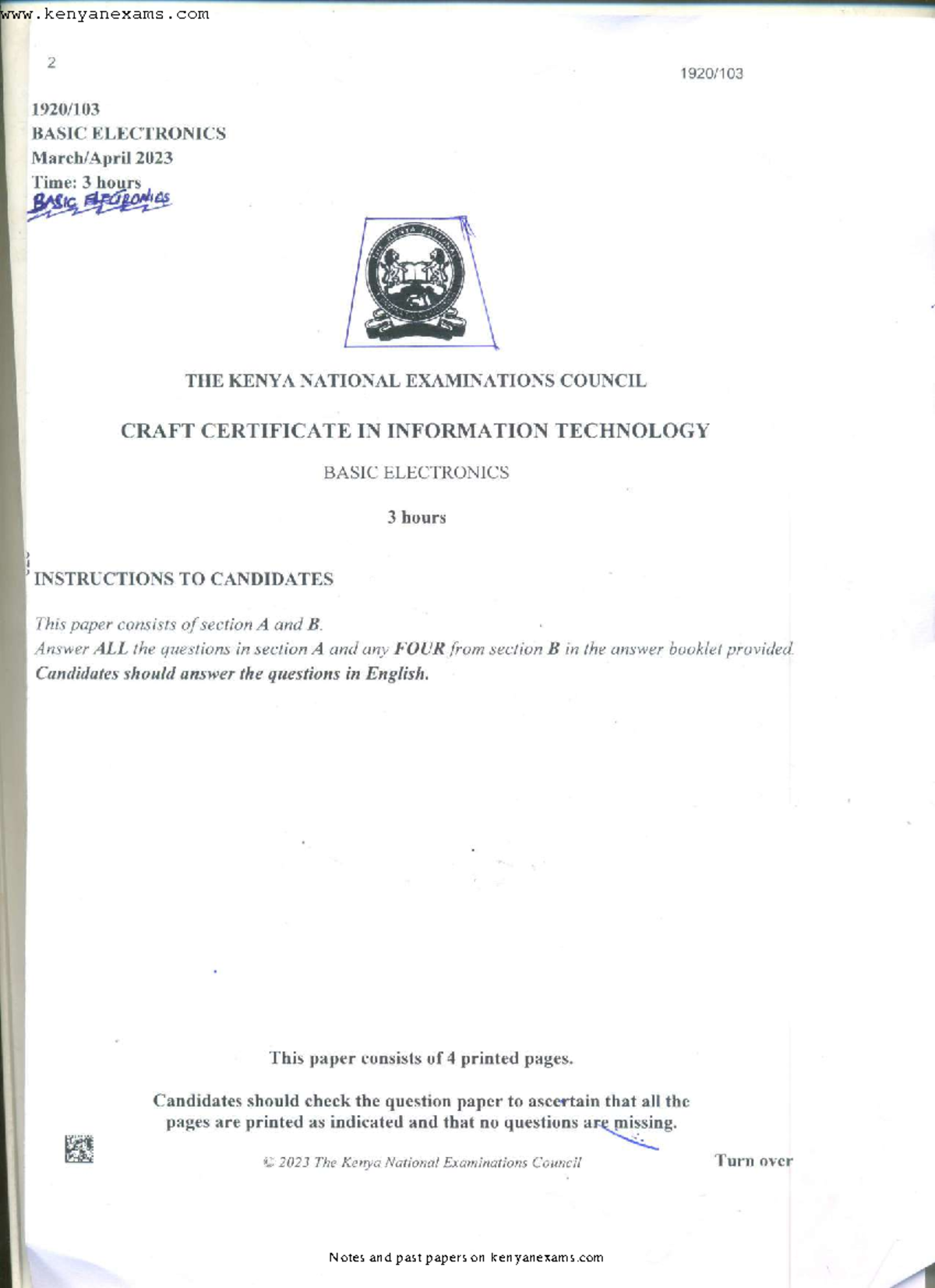 Basic electronics march 2023 - Bachelor of Journalism - Studocu