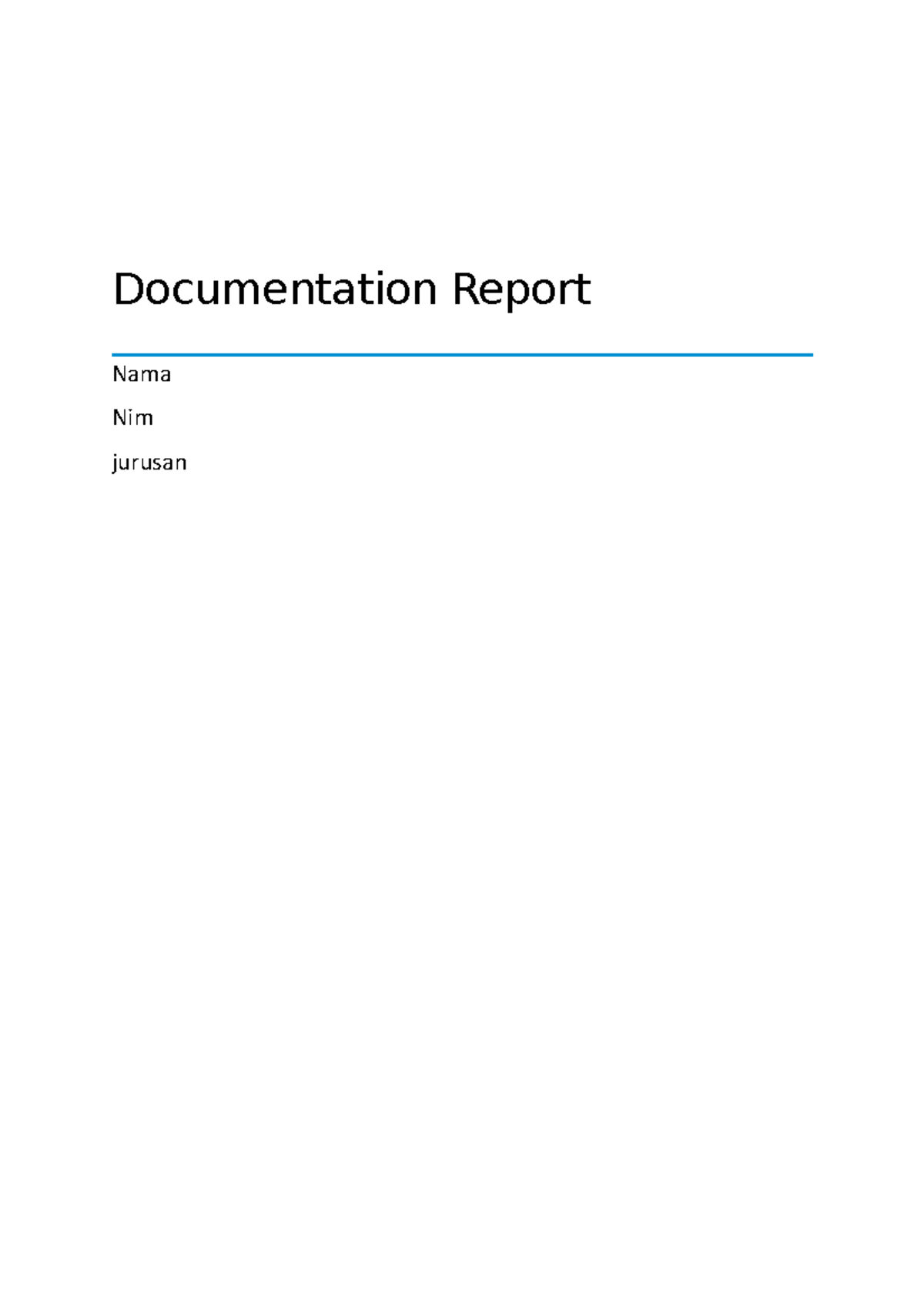 Contoh penulisan reportwasadas asdasd sada sadas - Documentation Report ...
