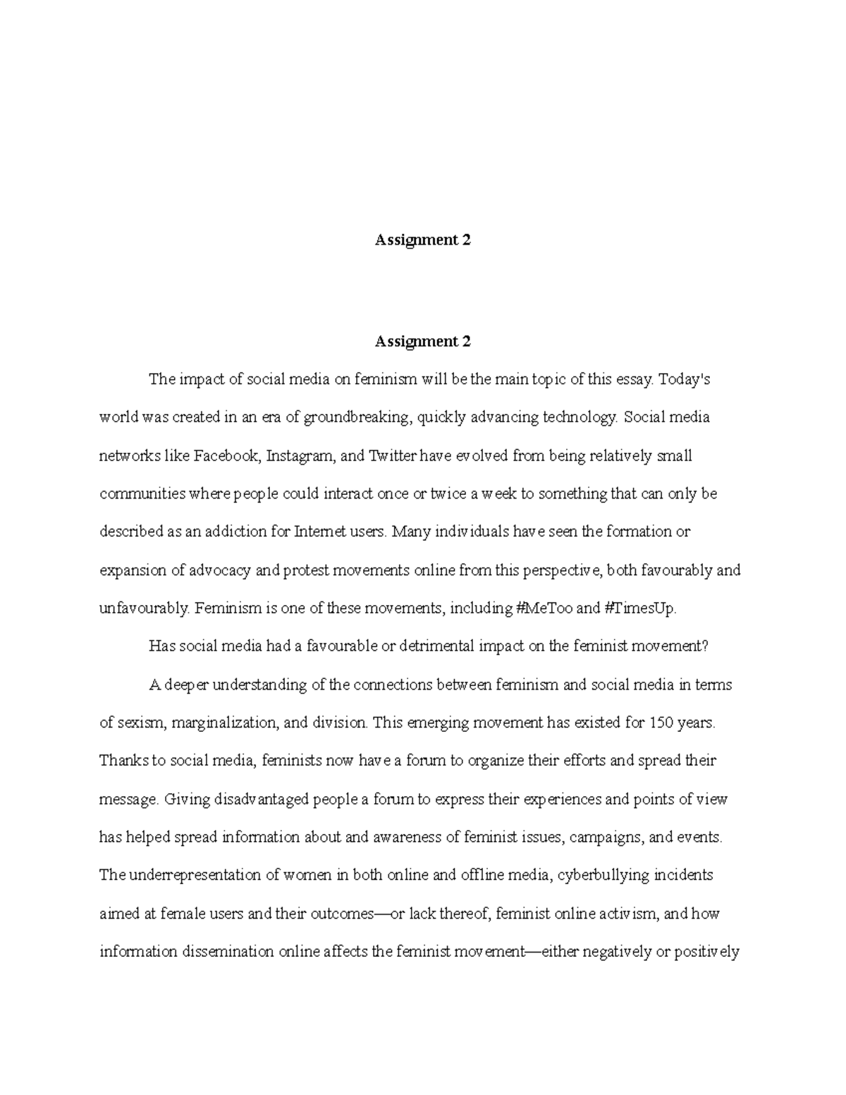 Assignment 2 - Wgst 200 - AU - Studocu