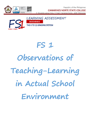 FS 2 Ep 17 - Field Study 2 - FS FIELD STUDY 2 Using Traditional and ...