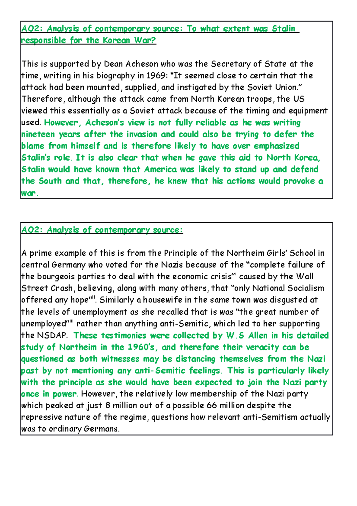 Evaluation Examples - Appunti di lezione 2 - AO2: Analysis of ...