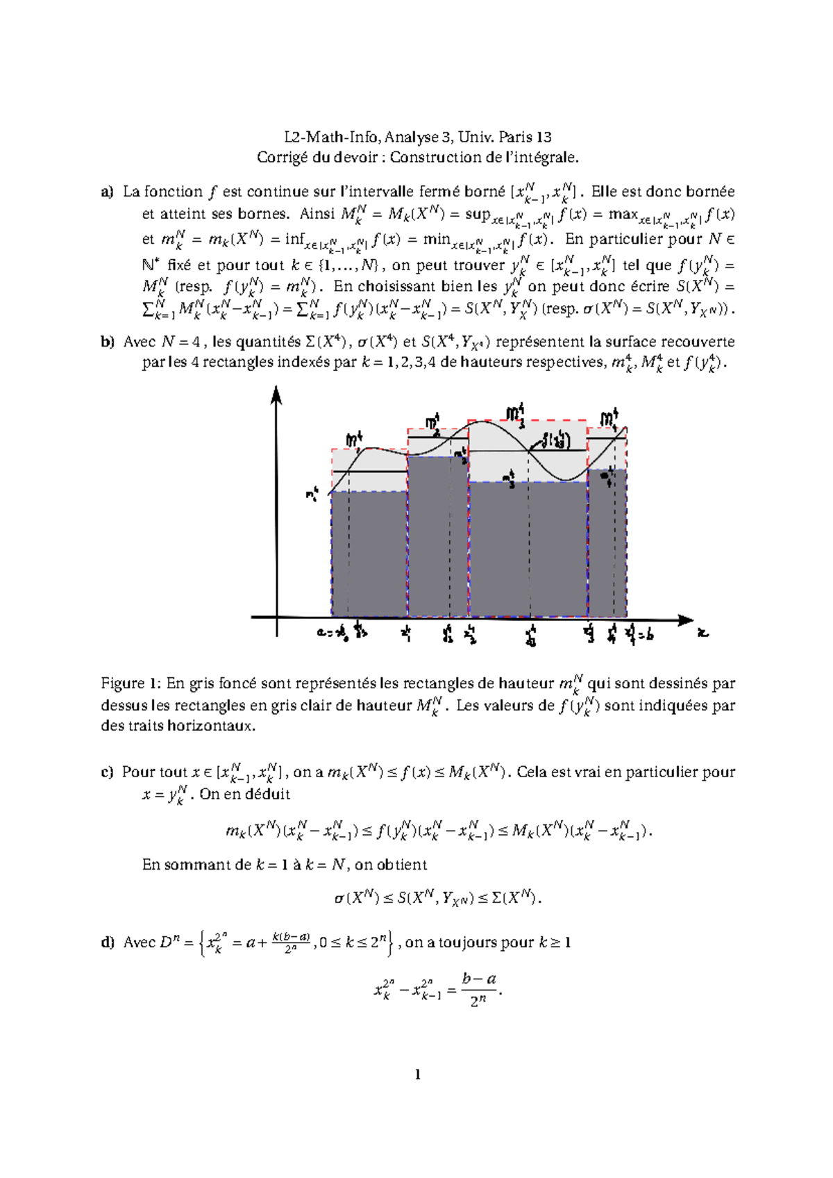 Pbintcor - wrwef - L2-Math-Info, Analyse 3, Univ. Paris 13 Corrigé du ...