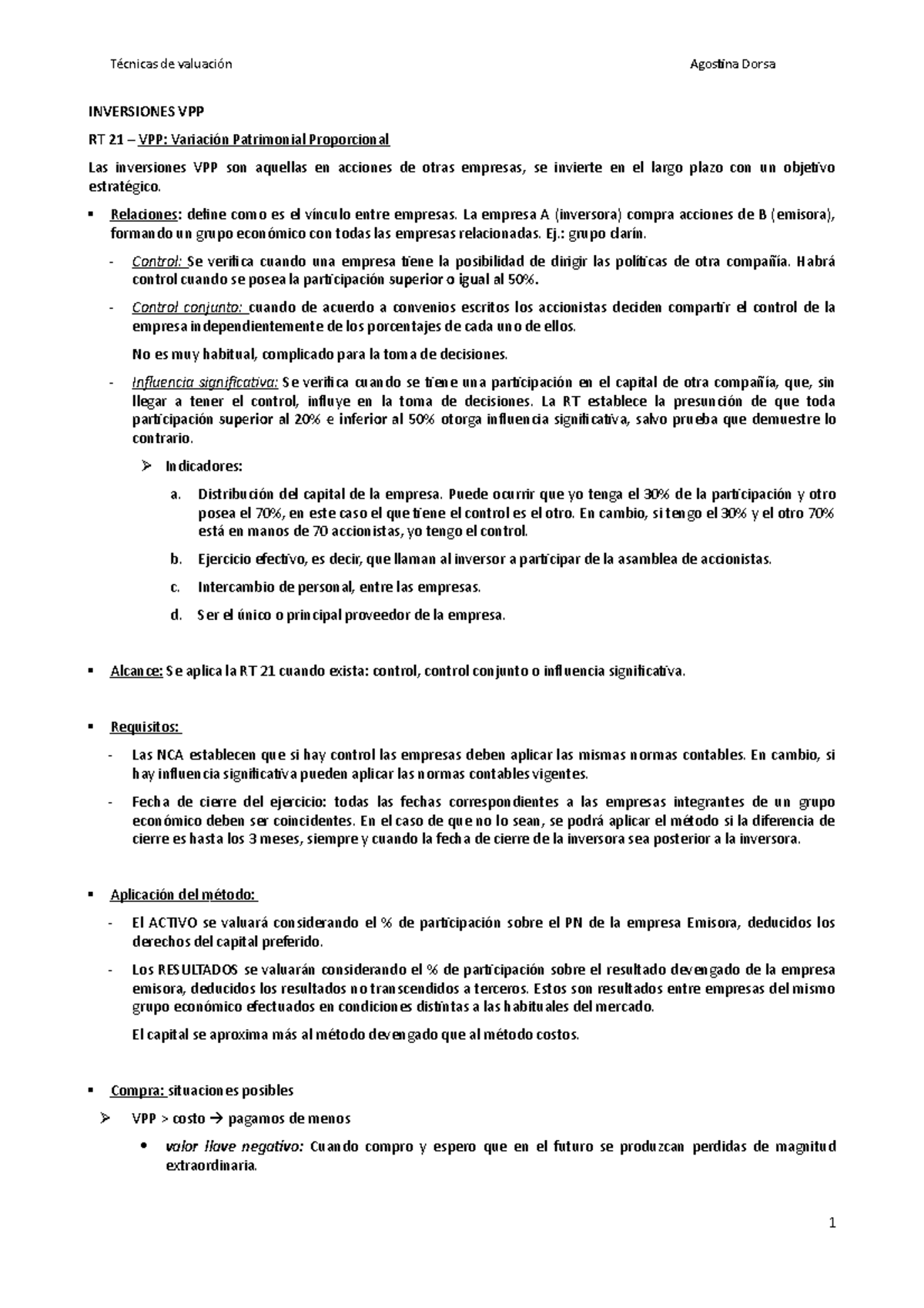 Segundo parcial - INVERSIONES VPP RT 21 – VPP: Variación Patrimonial ...