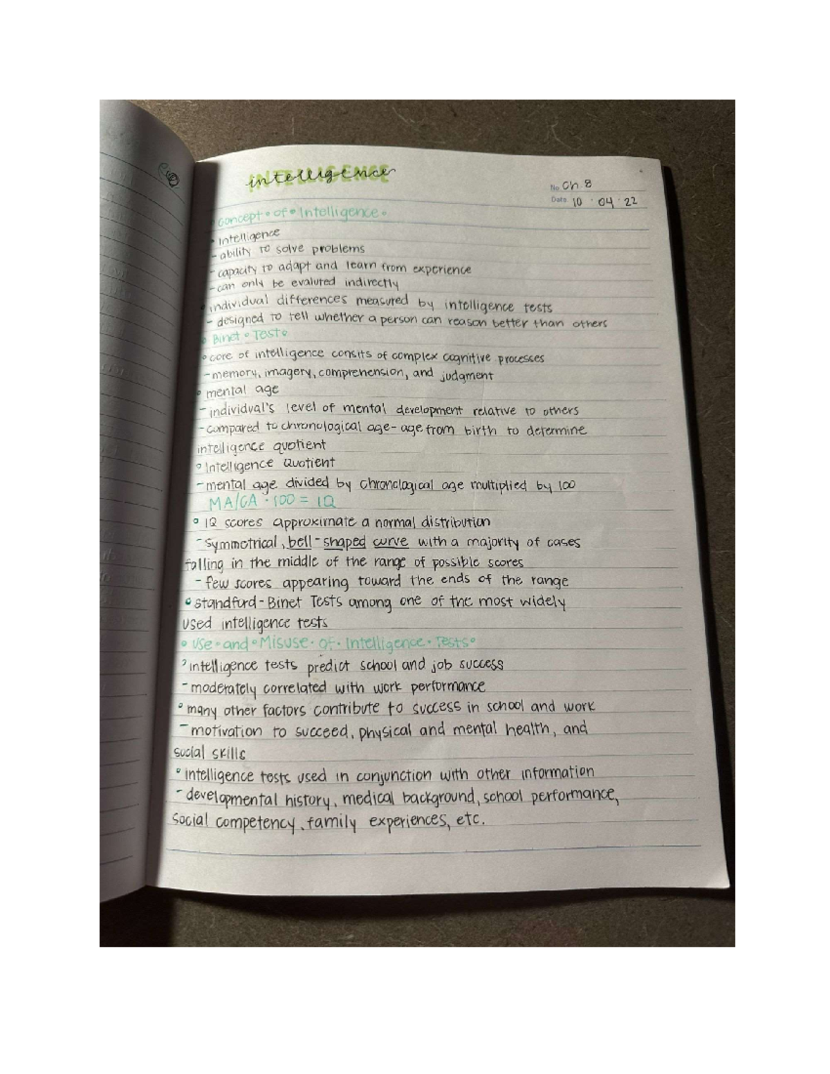 Hdfs3 - intelligence chapter 8 - HDFS 2317 - UH - Studocu