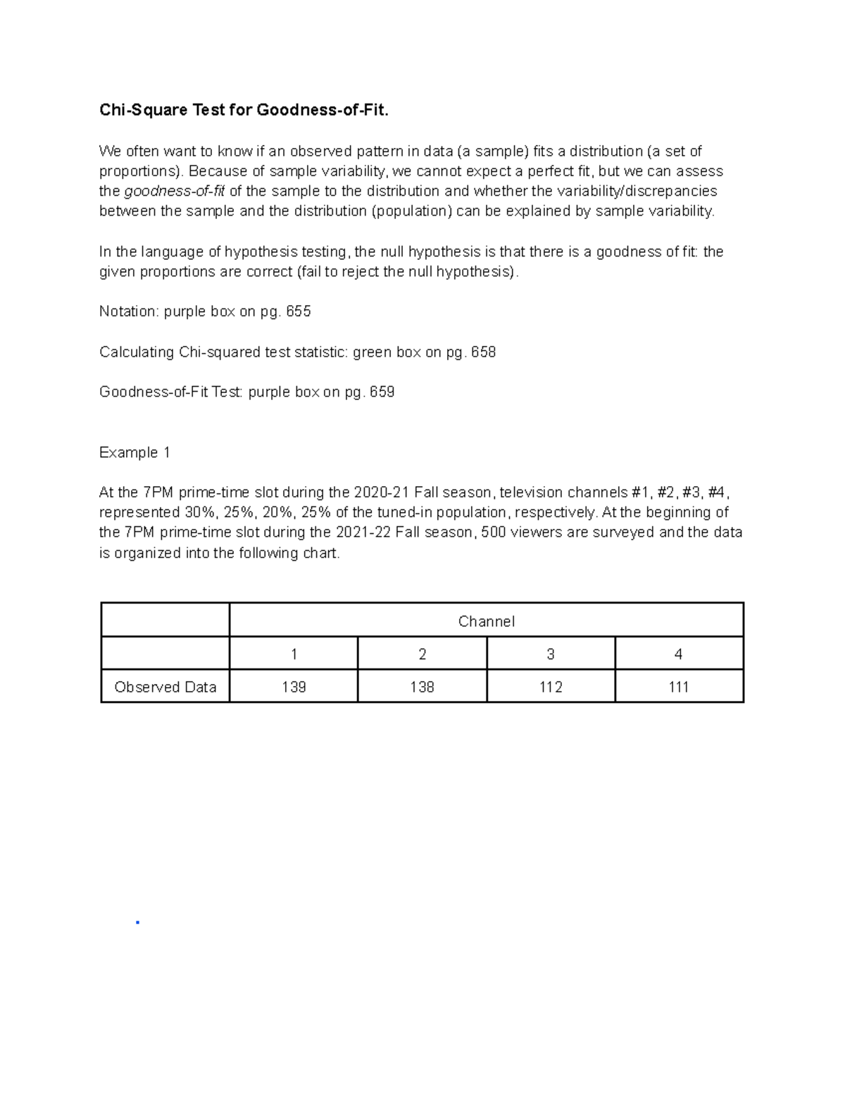 Chapter 12- Chi Square Test - Chi-Square Test for Goodness-of-Fit. We ...