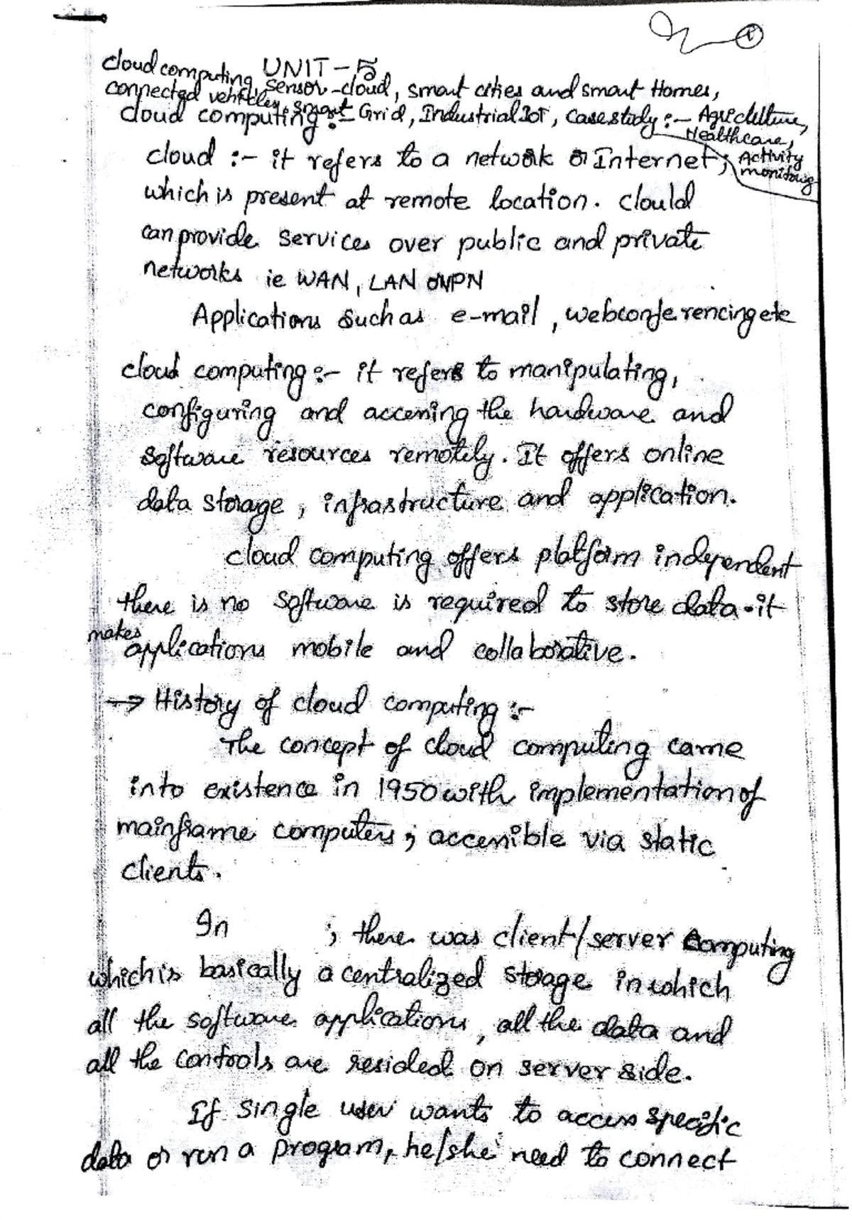 Unit-5 FIOT - FIOTR18 - no 2 cloud compocomputing UNIT sensor 5 smart cities and smart Homes ...