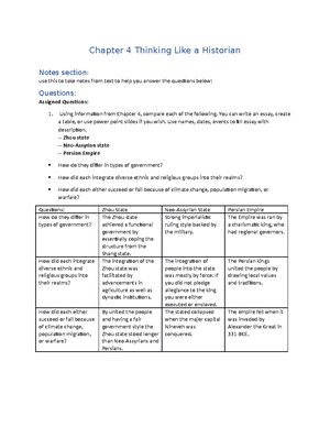 Chapter 3 Thinking Like a Historian - Chapter 3 Thinking Like a ...