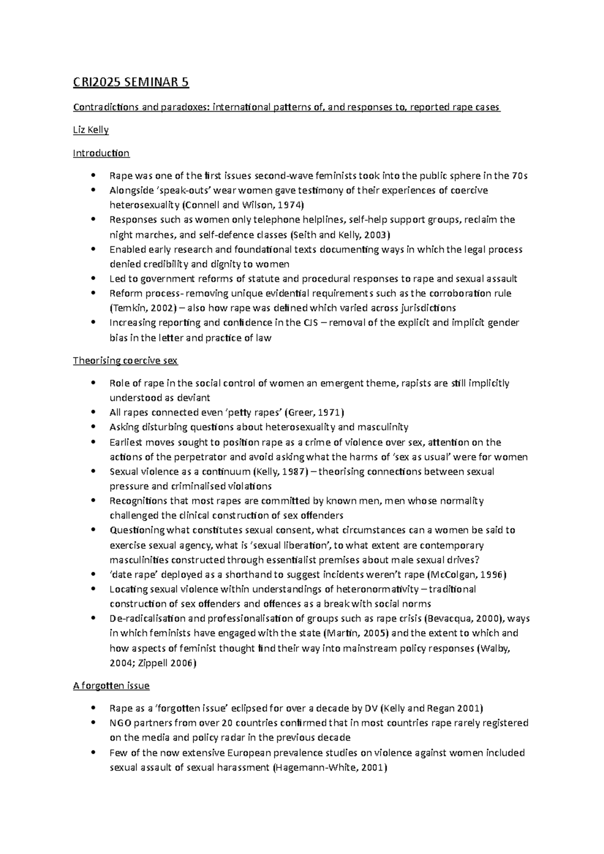 CRI2025 Seminar 5 - Clare Kinsella - CRI2025 - EdgeHill - Studocu