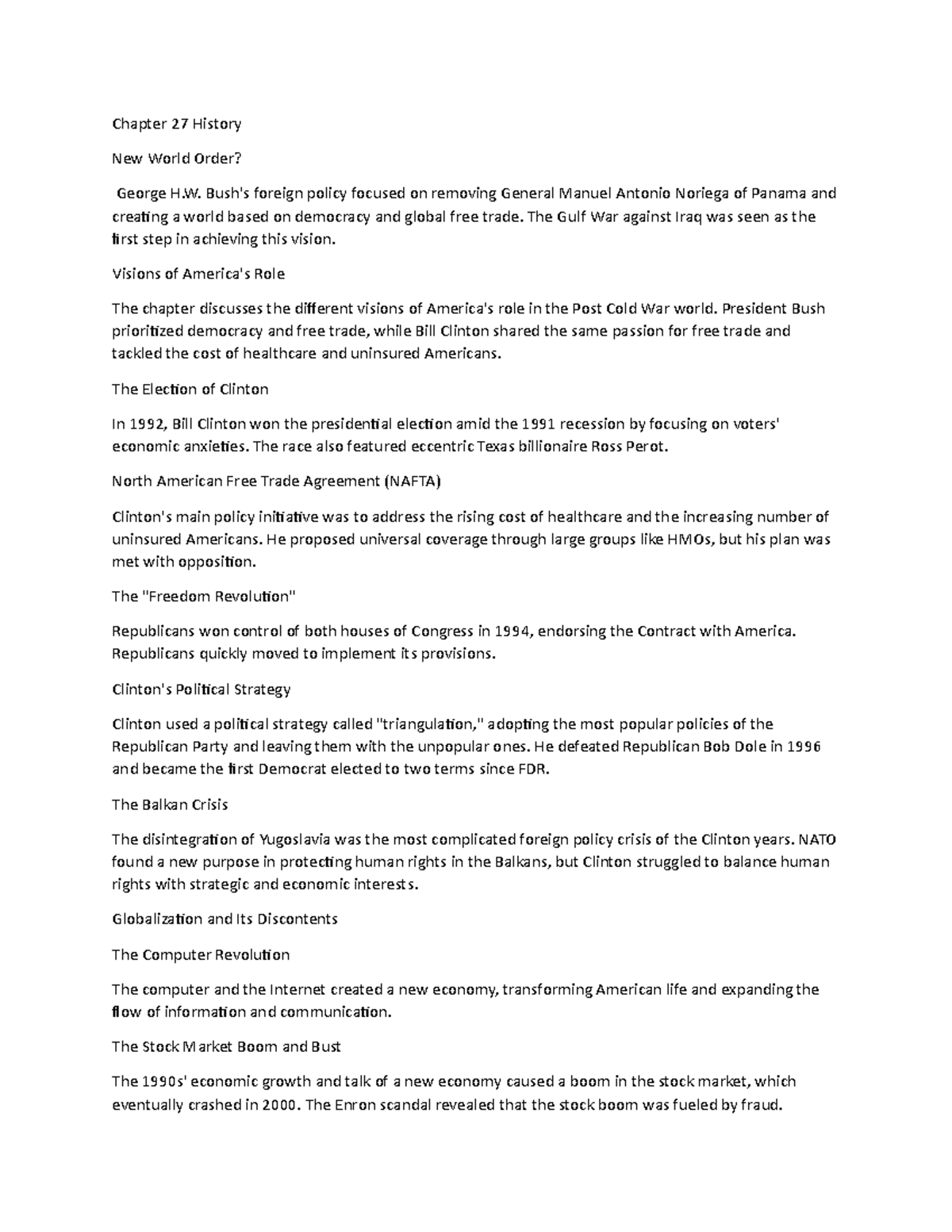 Chapter 27 history - Outline for Eric Foner's book - Chapter 27 History ...