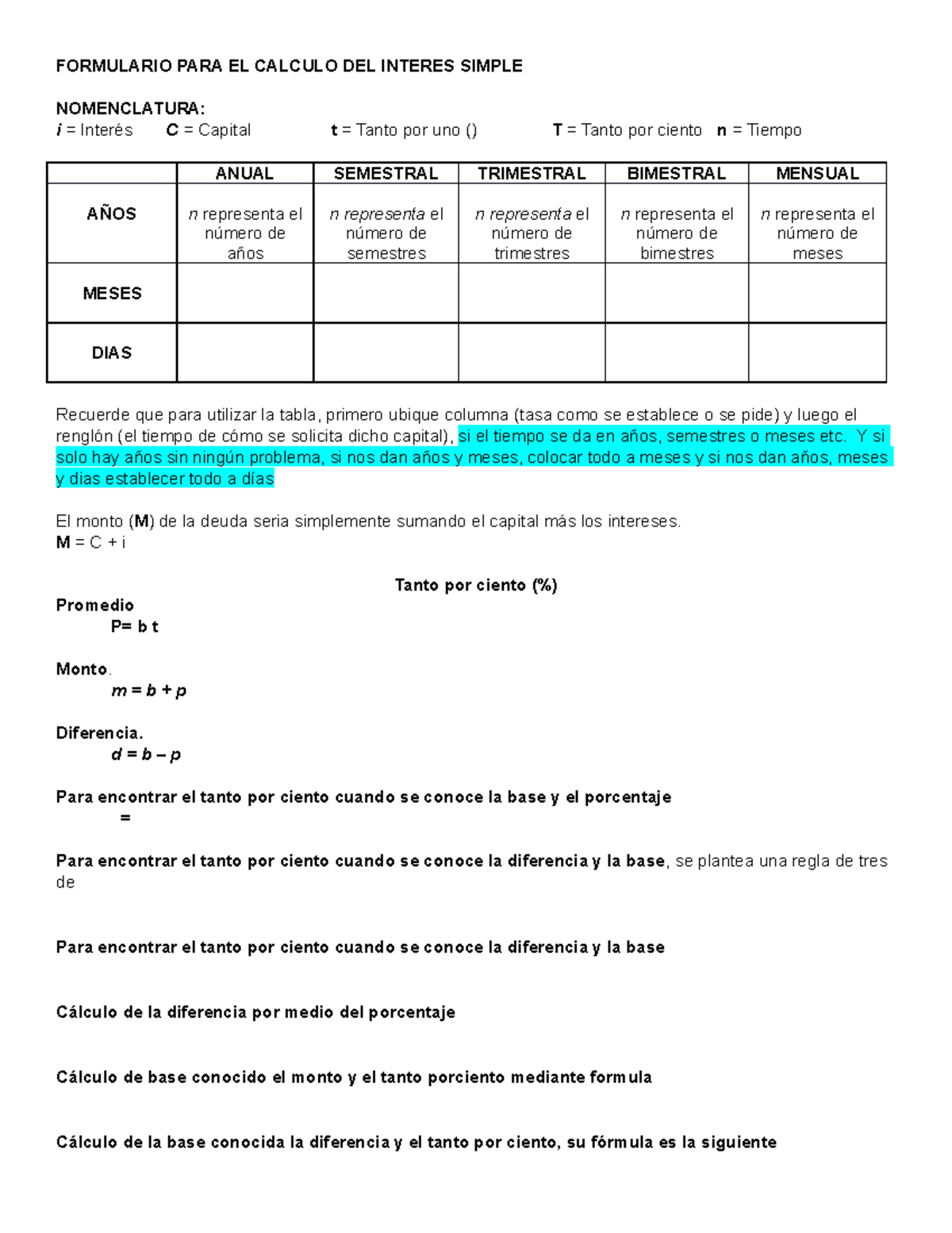 Formulario ETS - FORMULARIO PARA EL CALCULO DEL INTERES SIMPLE ...