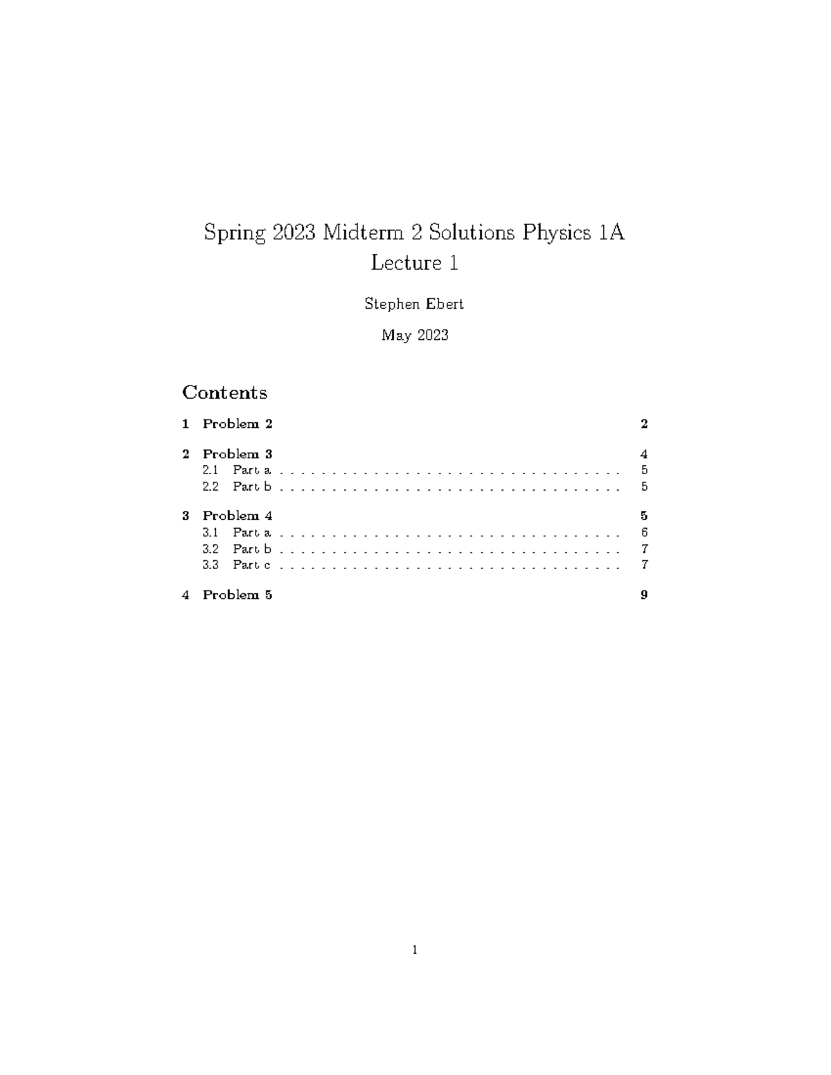 Midterm 2 Solutions Physics 1A - We draw the free body diagrams below ...