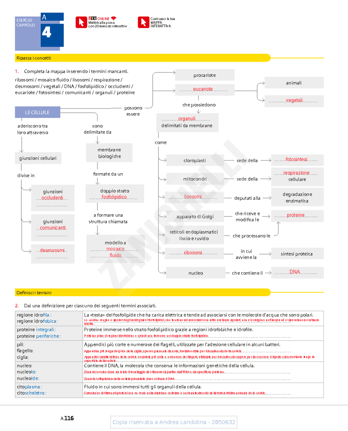 Sadava soluzioni 57340 A4 fine capitolo - Scienze Naturali - Biologia ...