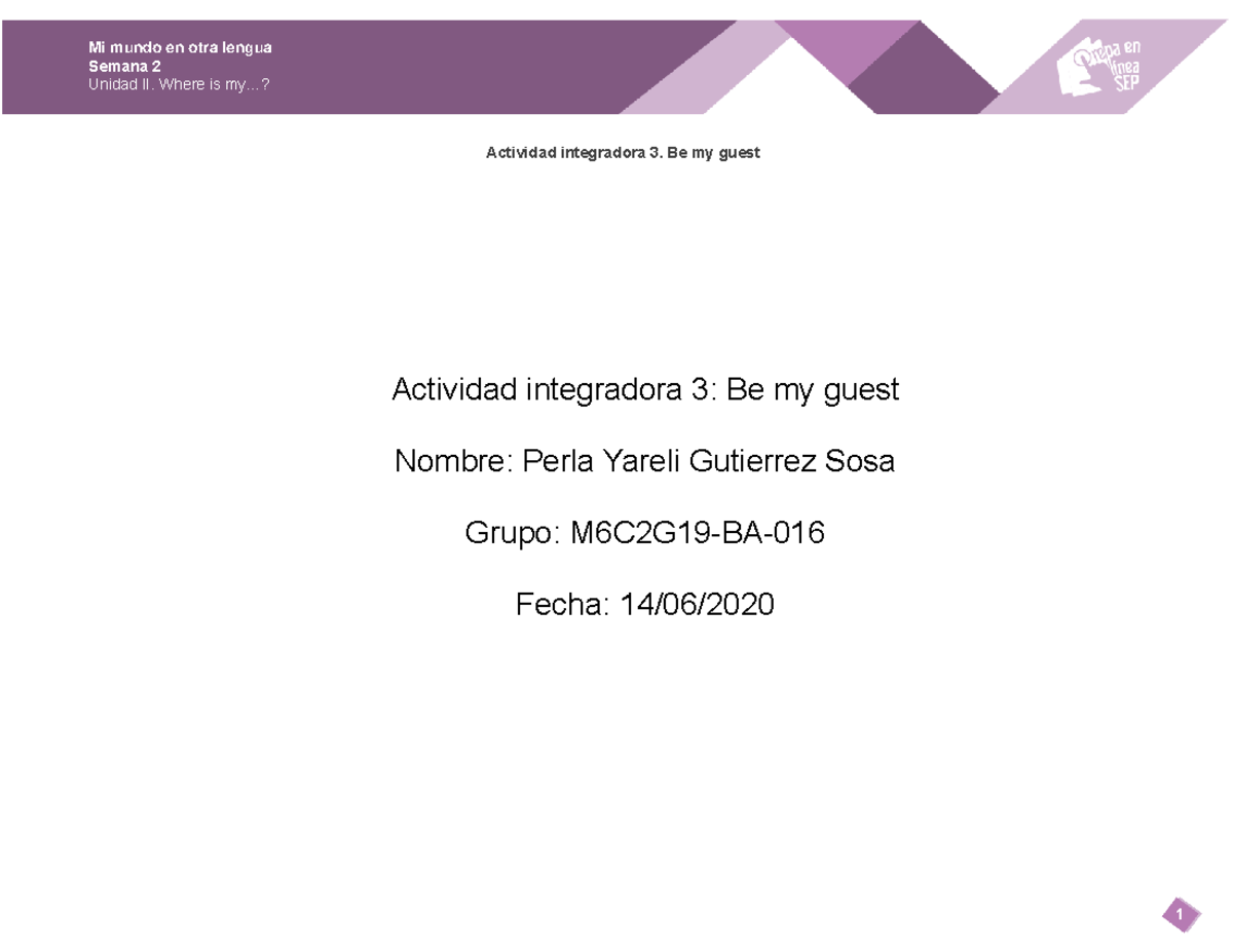 Modulo 06 Semana 2 Aactividad Integradora 3 WORD - Actividad ...