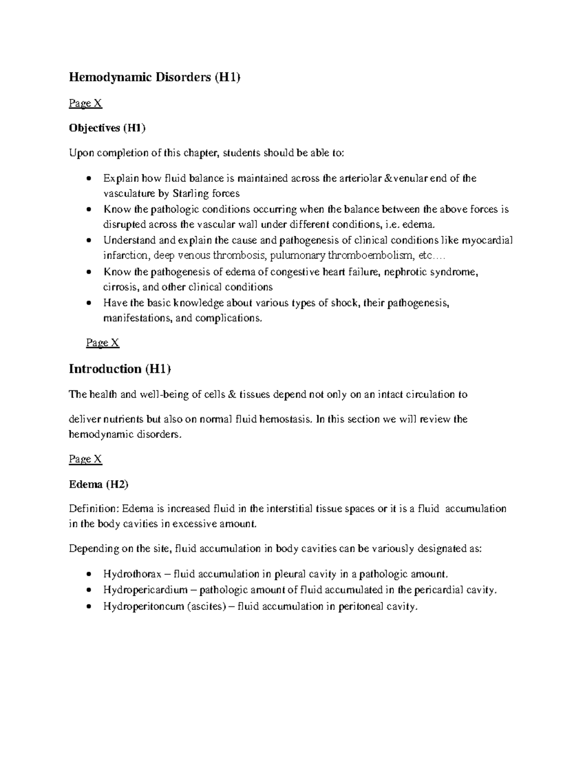 Hemodynamic Disorders - General pathology - Studocu