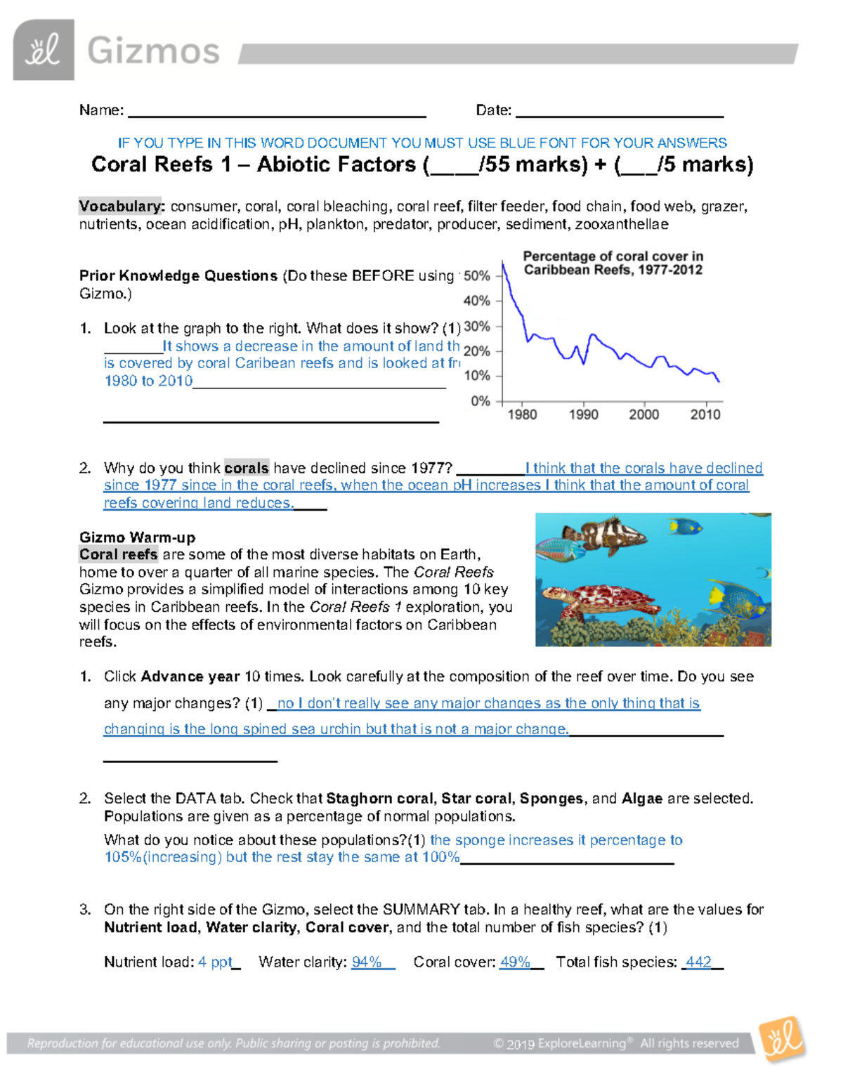 Gizmo worksheet - Name: Date: IF YOU TYPE IN THIS WORD DOCUMENT YOU ...