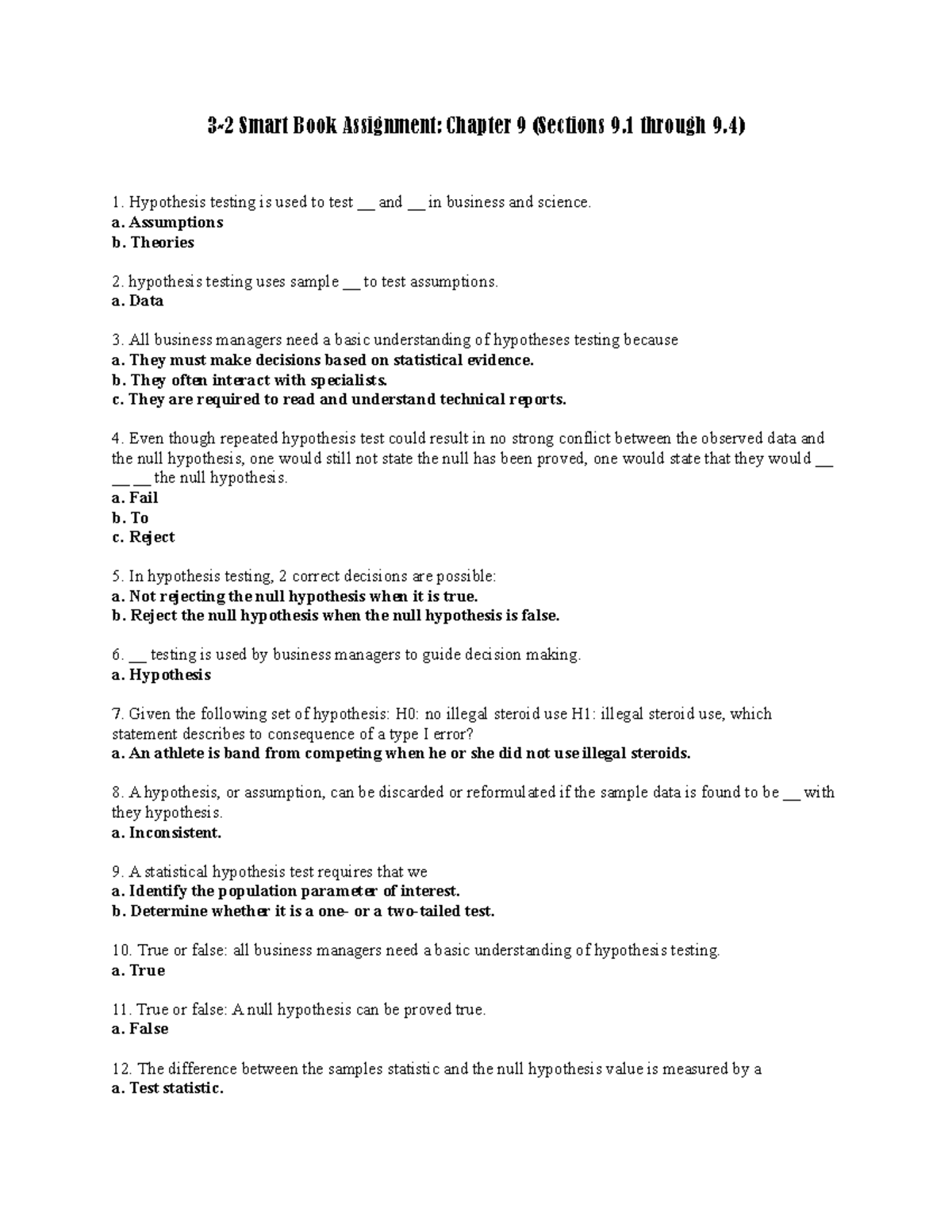 3-2 Smart Book Assignment- Chapter 9 (Sections 9.1 through 9 - 3-2 ...