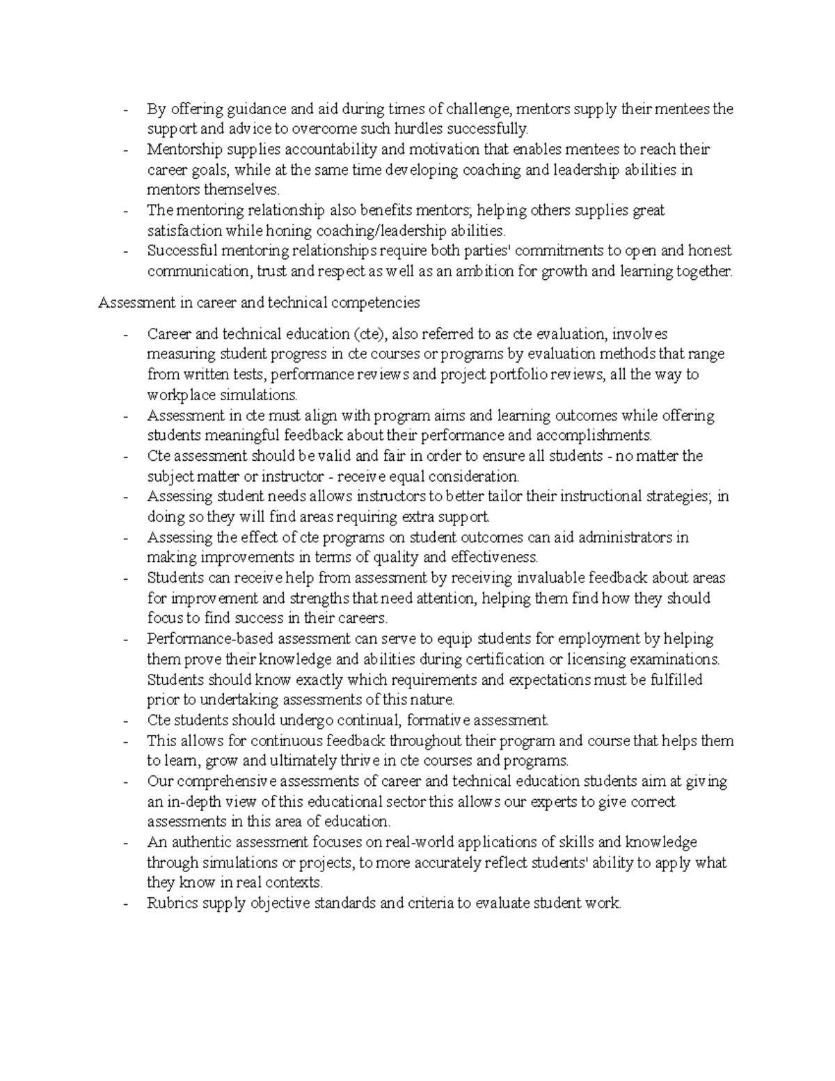 CTE 302 Notes 7 - Curriculum and evaluation in business/marketing and ...