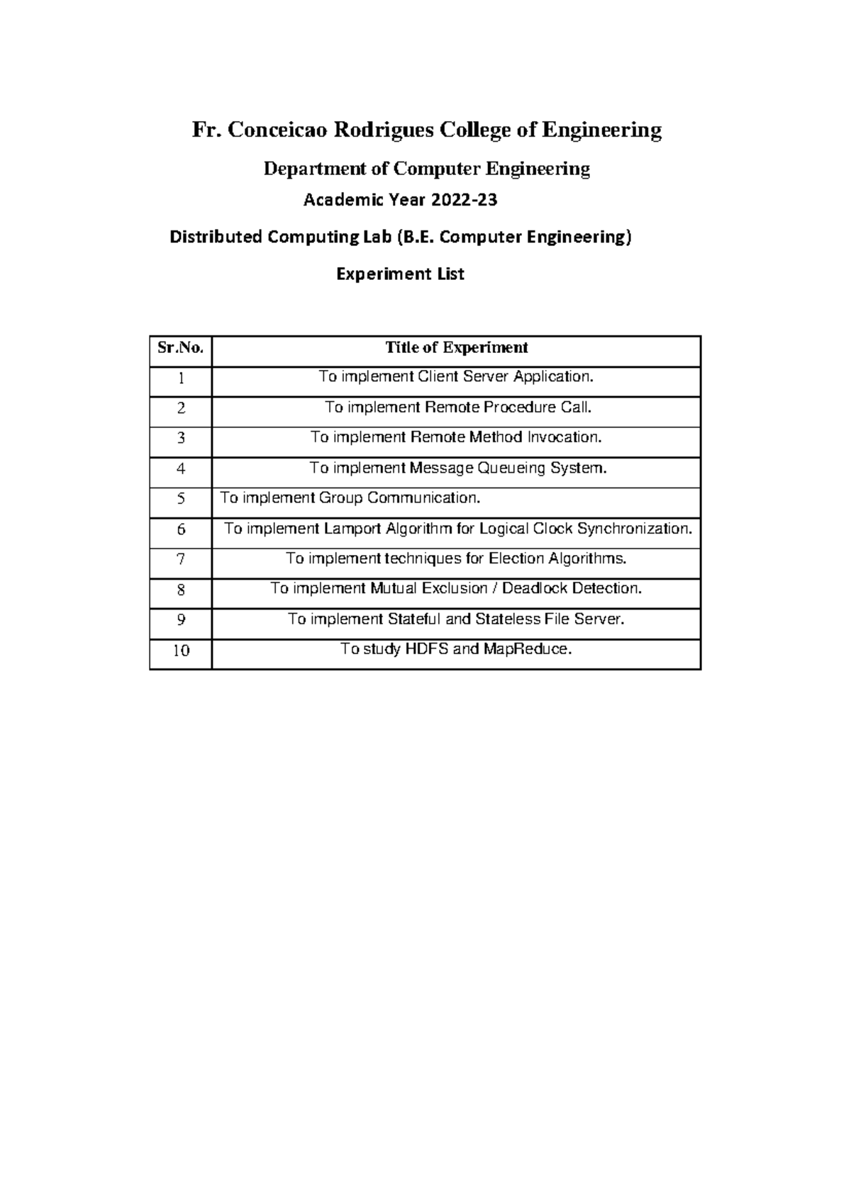 Lab DC - Fr. Conceicao Rodrigues College of Engineering Department of Computer Engineering ...
