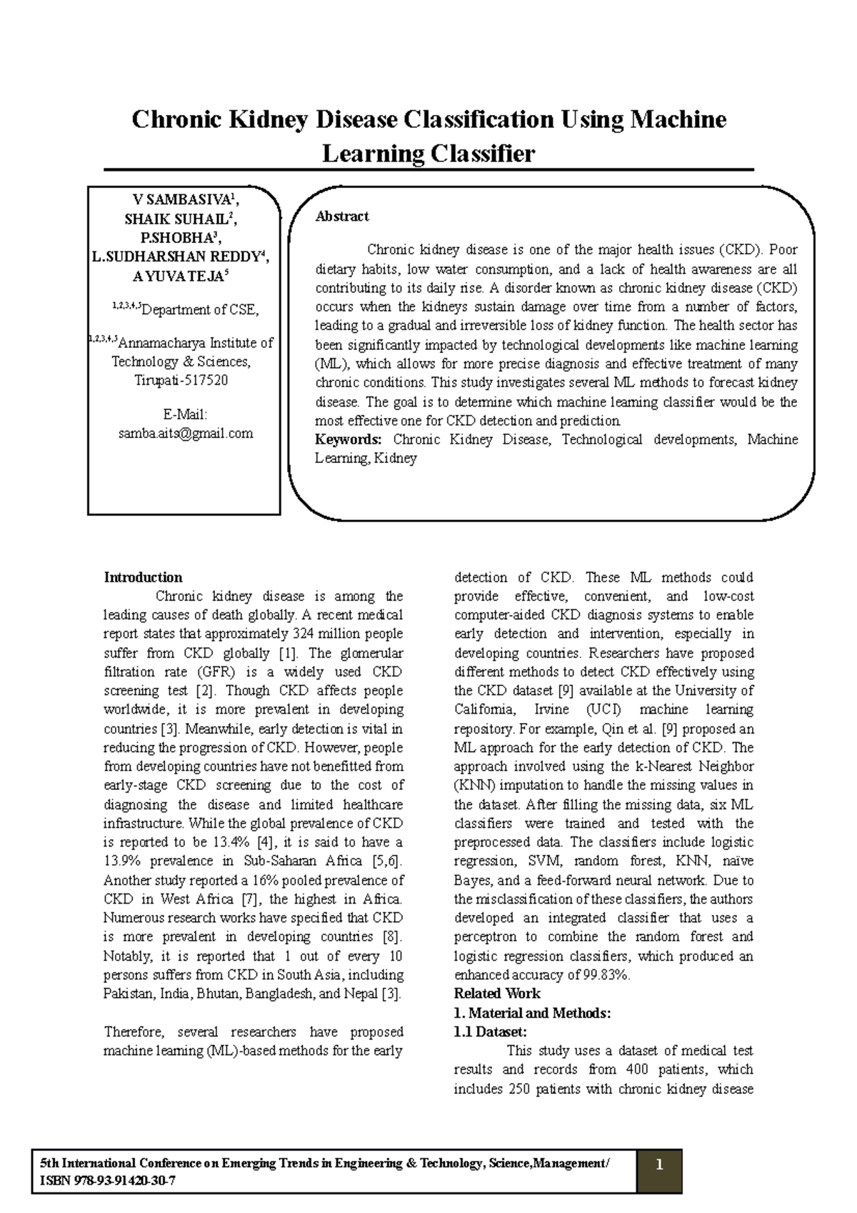 Manuscript Template - Technical seminar - Chronic Kidney Disease ...