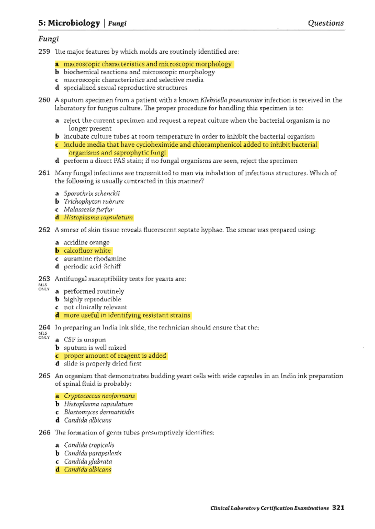 Mycoviro- Guide- Questions - 5: Microbiology I Fungi Fungi 259 The major features by which molds ...