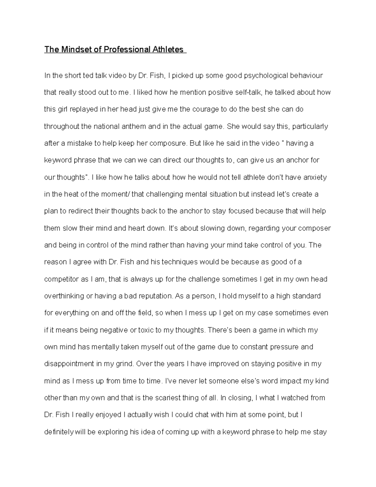 Extra Credit Mindset Sports - The Mindset of Professional Athletes In ...