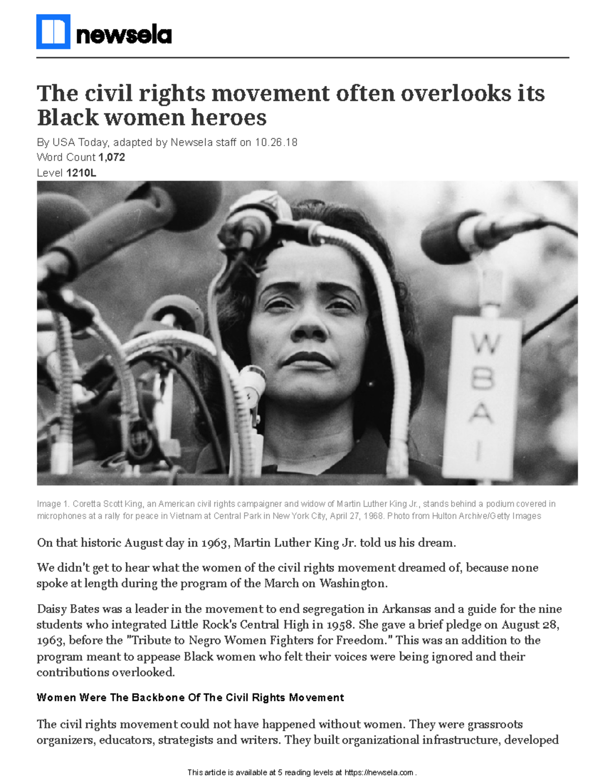 Civil rights movement often overlooks women - The civil rights movement ...