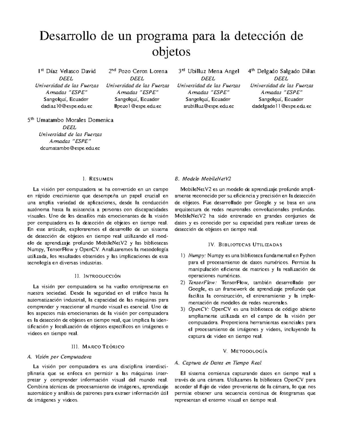 Articulo Detector de Imagenes - Desarrollo de un programa para la ...