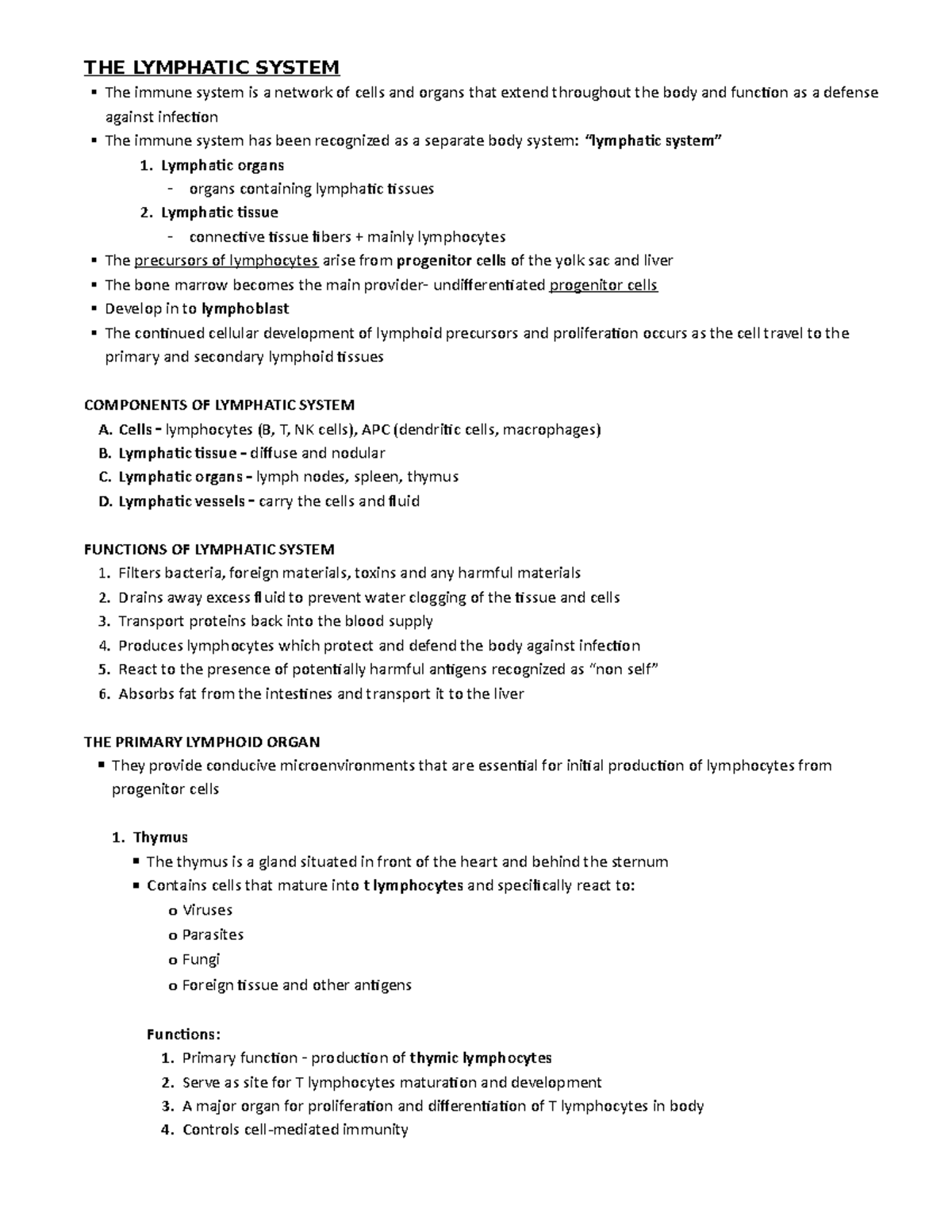 8 The lymphatic system - Copy - THE LYMPHATIC SYSTEM The immune system ...