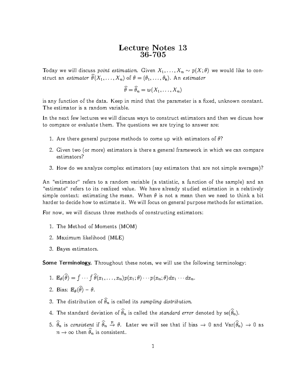 Lecture 13 - high-dimensional statistics - Lecture Notes 13 36- Today ...
