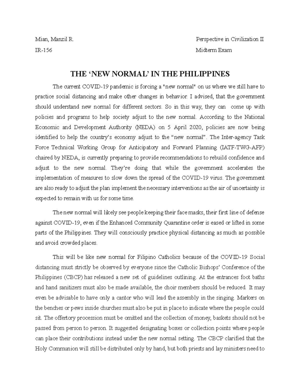 Final-New-Normal - The New-Normal - Philippine Politics and Governance ...