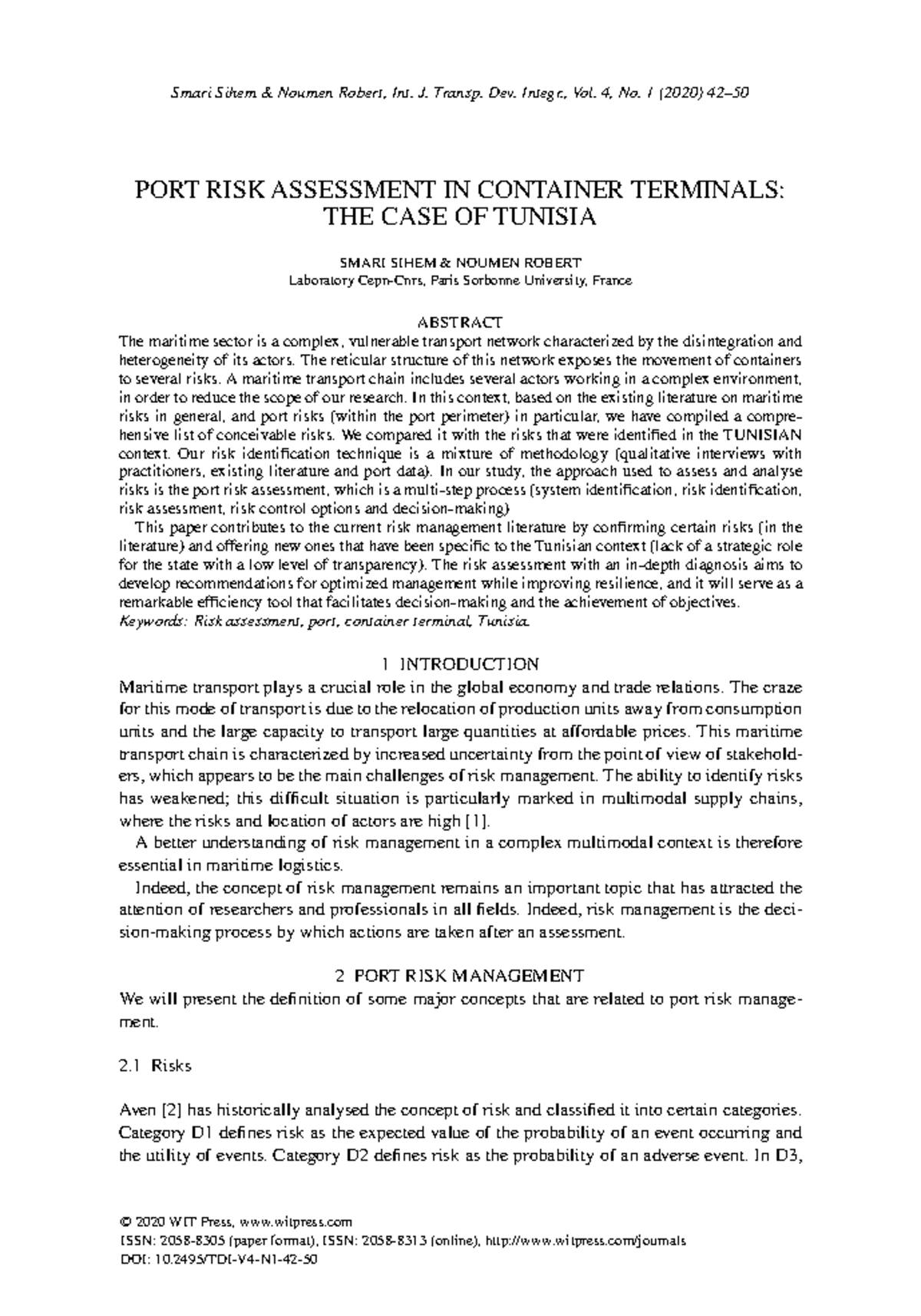 TDI040104 f - note - Smari Sihem & Noumen Robert, Int. J. Transp. Dev ...