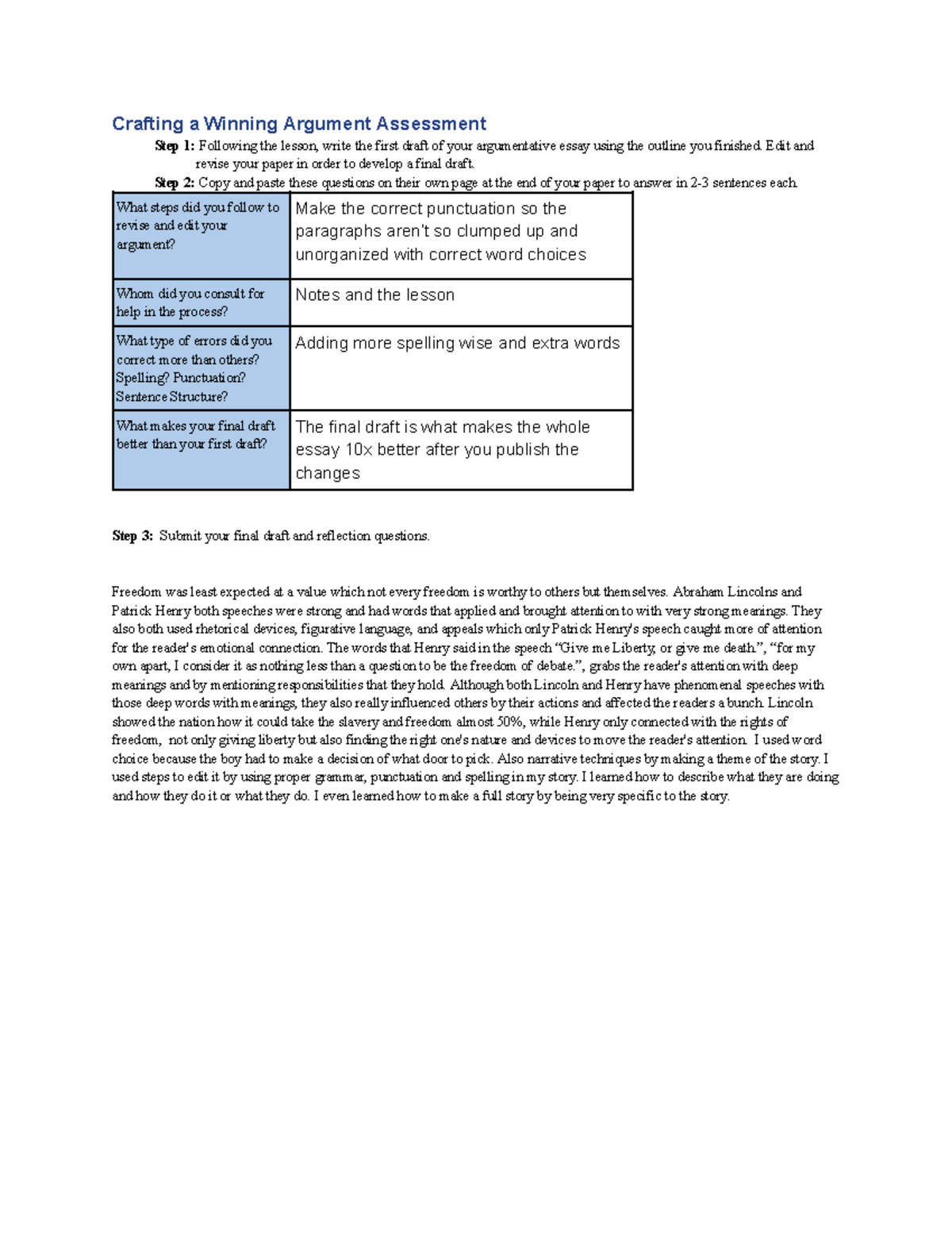 New Crafting a Winning Argument - Crafting a Winning Argument ...