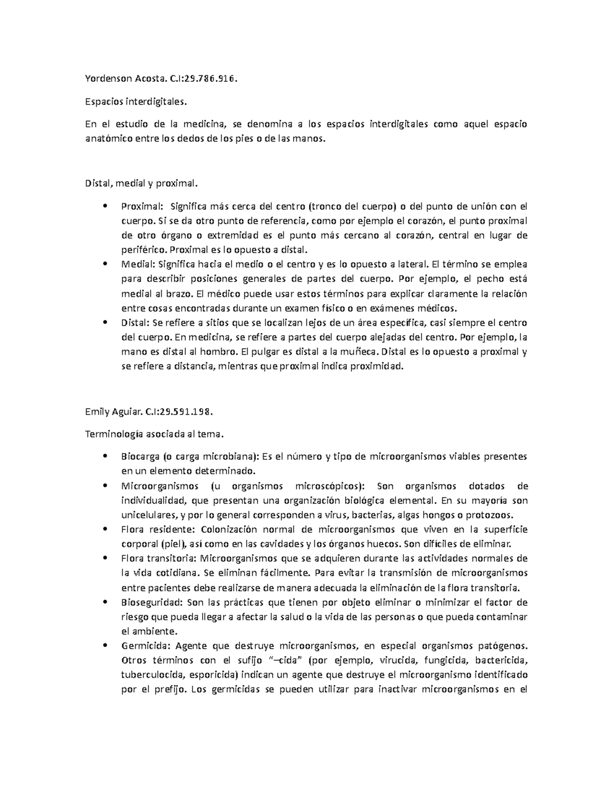 8. Espacios interdigitales (distal, medial y proximal) y terminología ...