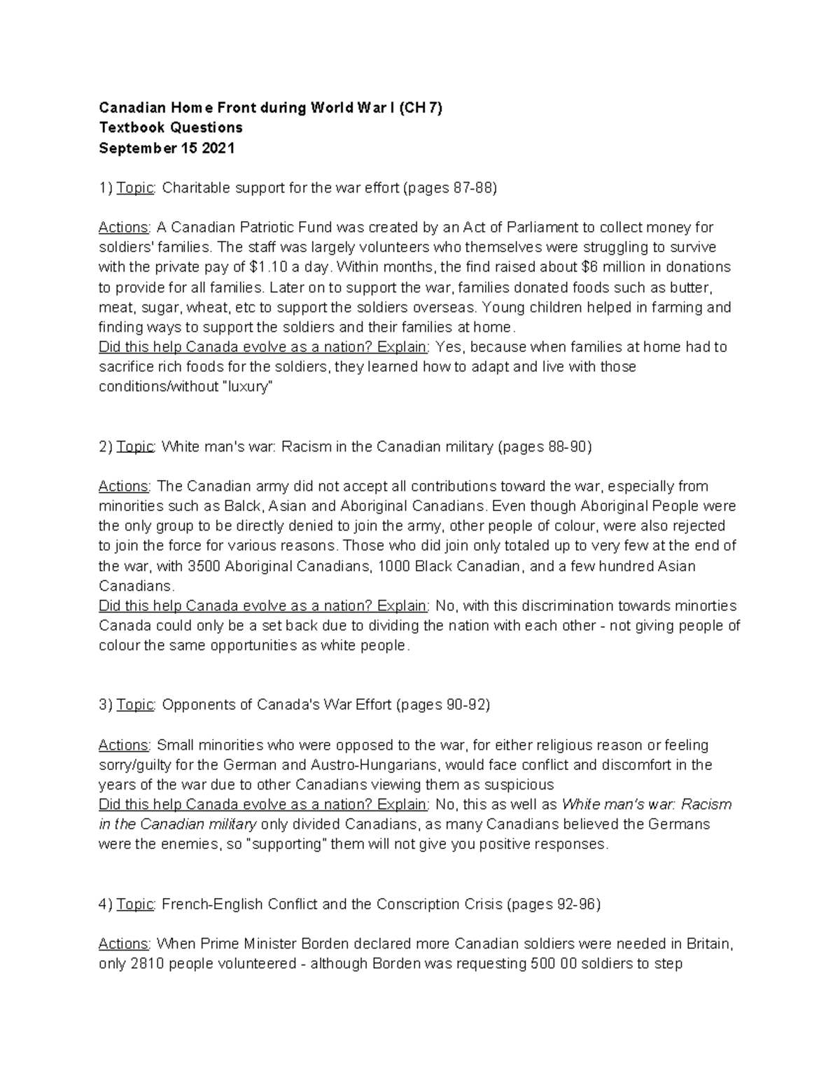 Canadian Home Front during World War I - The staff was largely ...