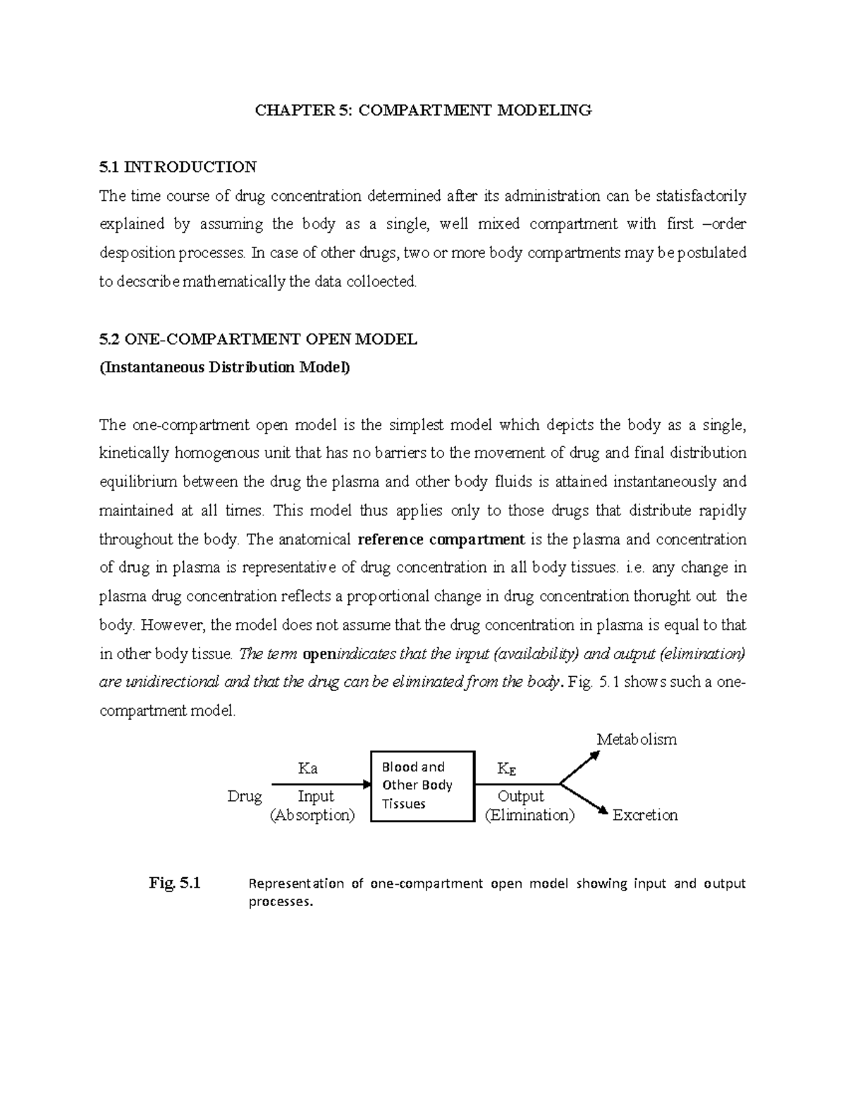 Compartment modelling in detail - CHAPTER 5: COMPARTMENT MODELING 5 ...